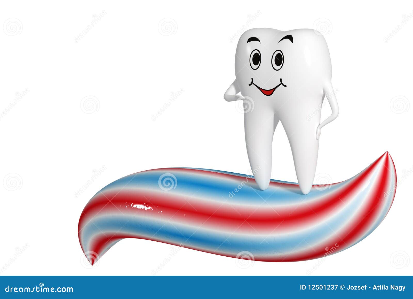 3d Smiling Tooth On Toothpaste Isolated Icon Royalty Free Stock ... 3d Smiling Tooth On Toothpaste Isolated Icon Royalty Free Stock ...