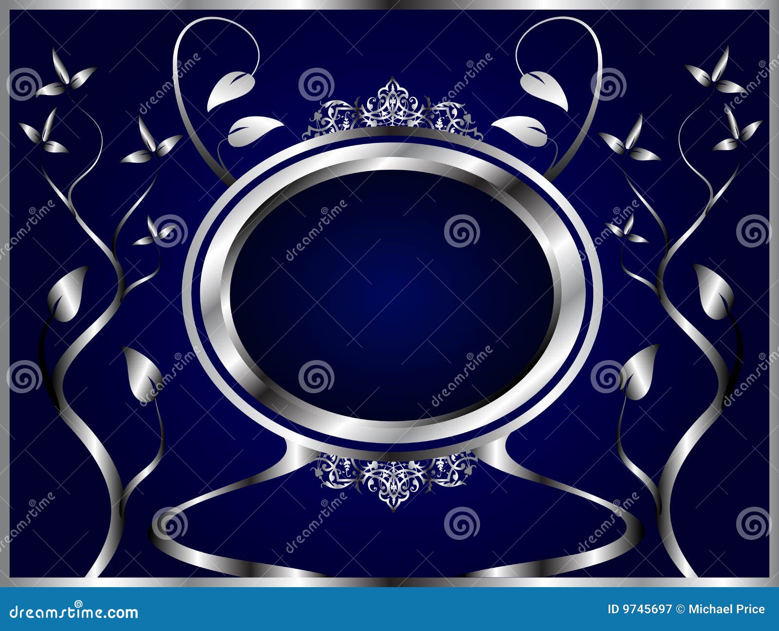 Abstract Silver And Blue Floral Background Royalty Free Stock ... Abstract Silver And Blue Floral Background Royalty Free Stock ...