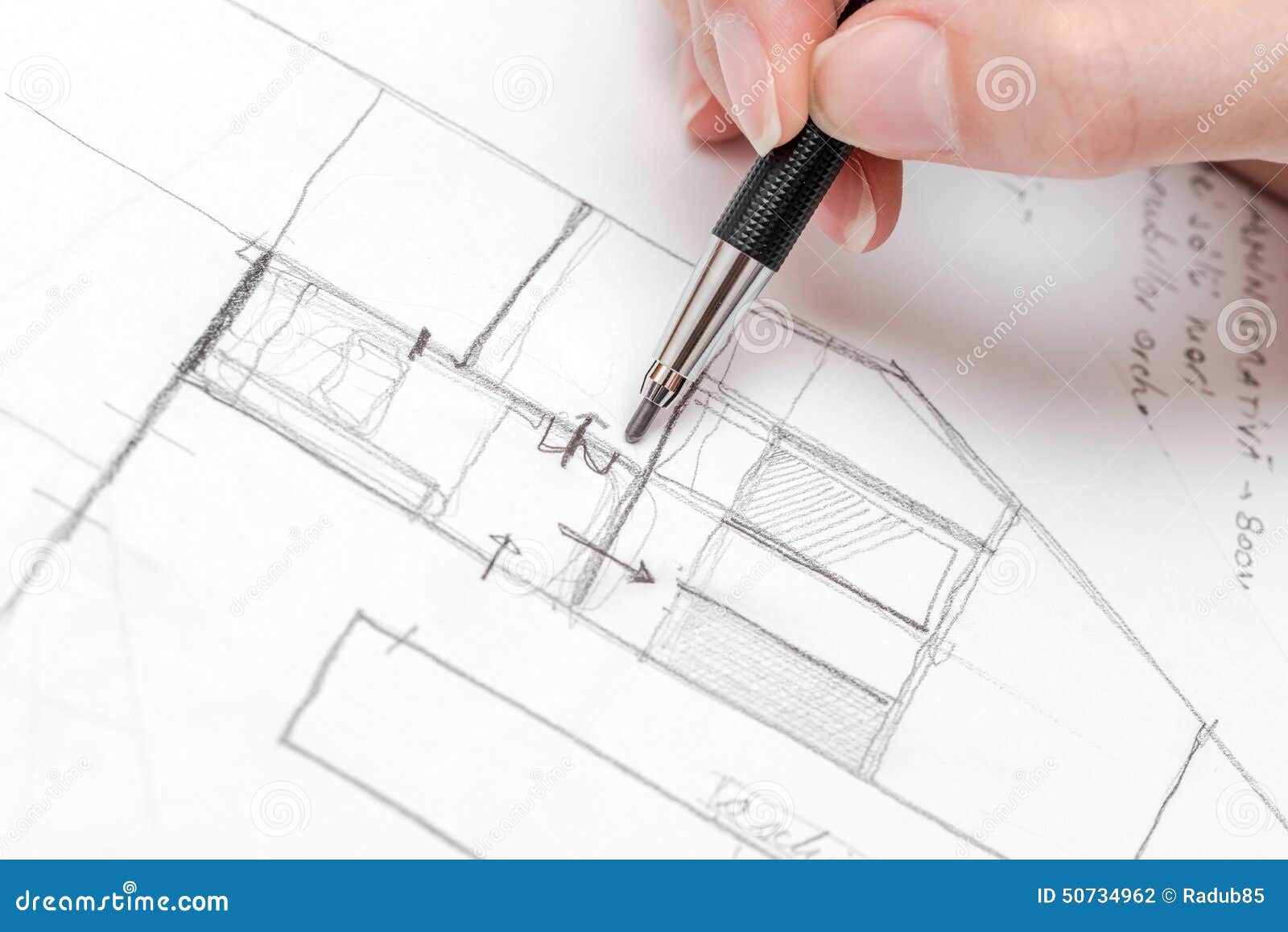 Architect Hand Drawing House Plan Sketch Stock Photo - Image: 50734962 Architect Hand Drawing House Plan Sketch Stock Photo - Image: 50734962