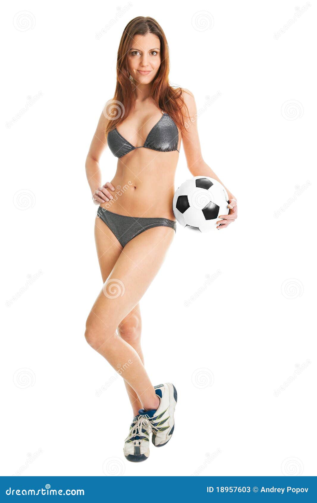 Beautilful Woman In Bikini Posing With Soccer Ball Stock Photos - Image ... Beautilful Woman In Bikini Posing With Soccer Ball Stock Photos - Image ...