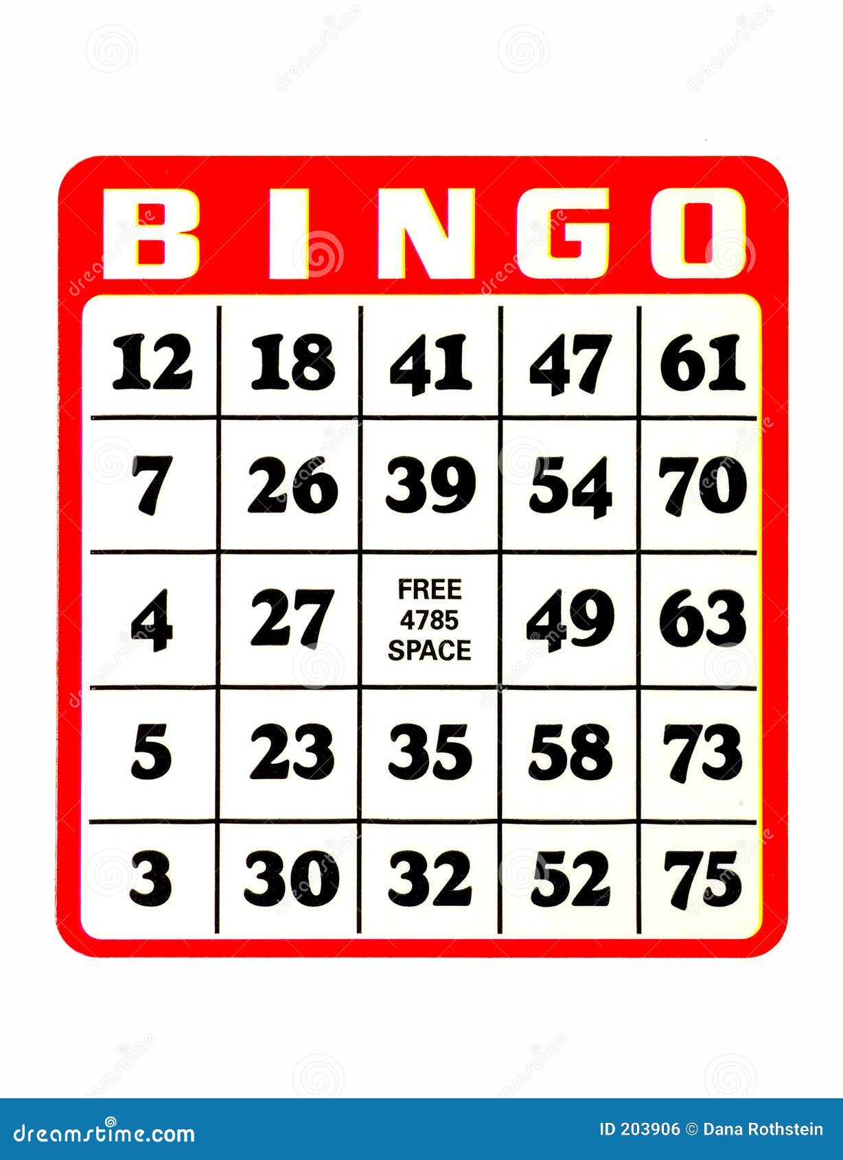 Bingo Card Royalty Free Stock Image - Image: 203906 Bingo Card Royalty Free Stock Image - Image: 203906