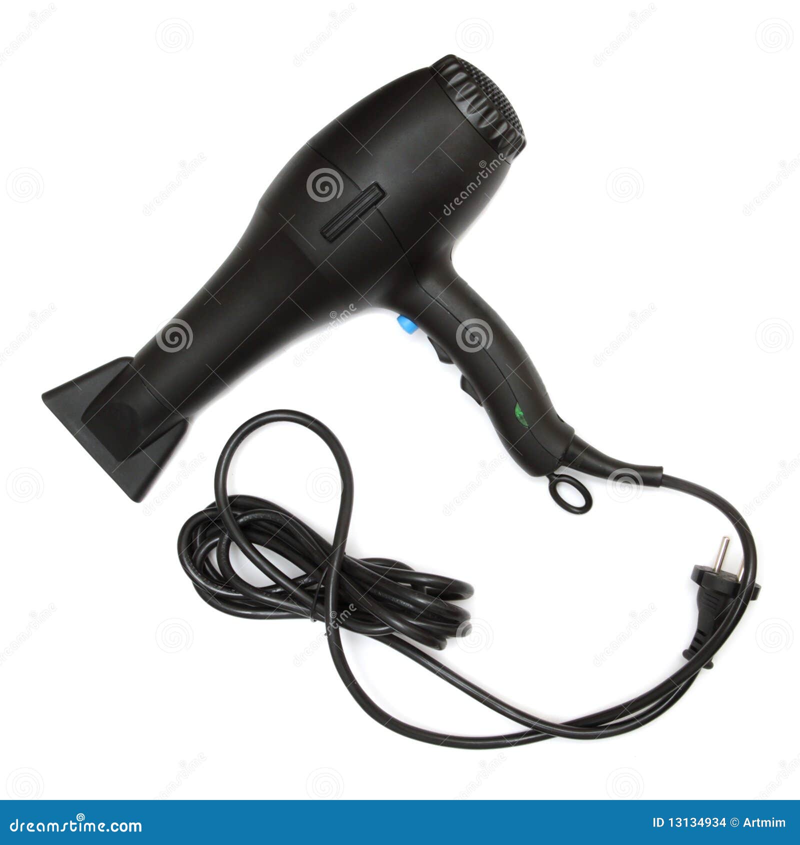 Black Hair Dryer Isolated On White Background Stock Images Image