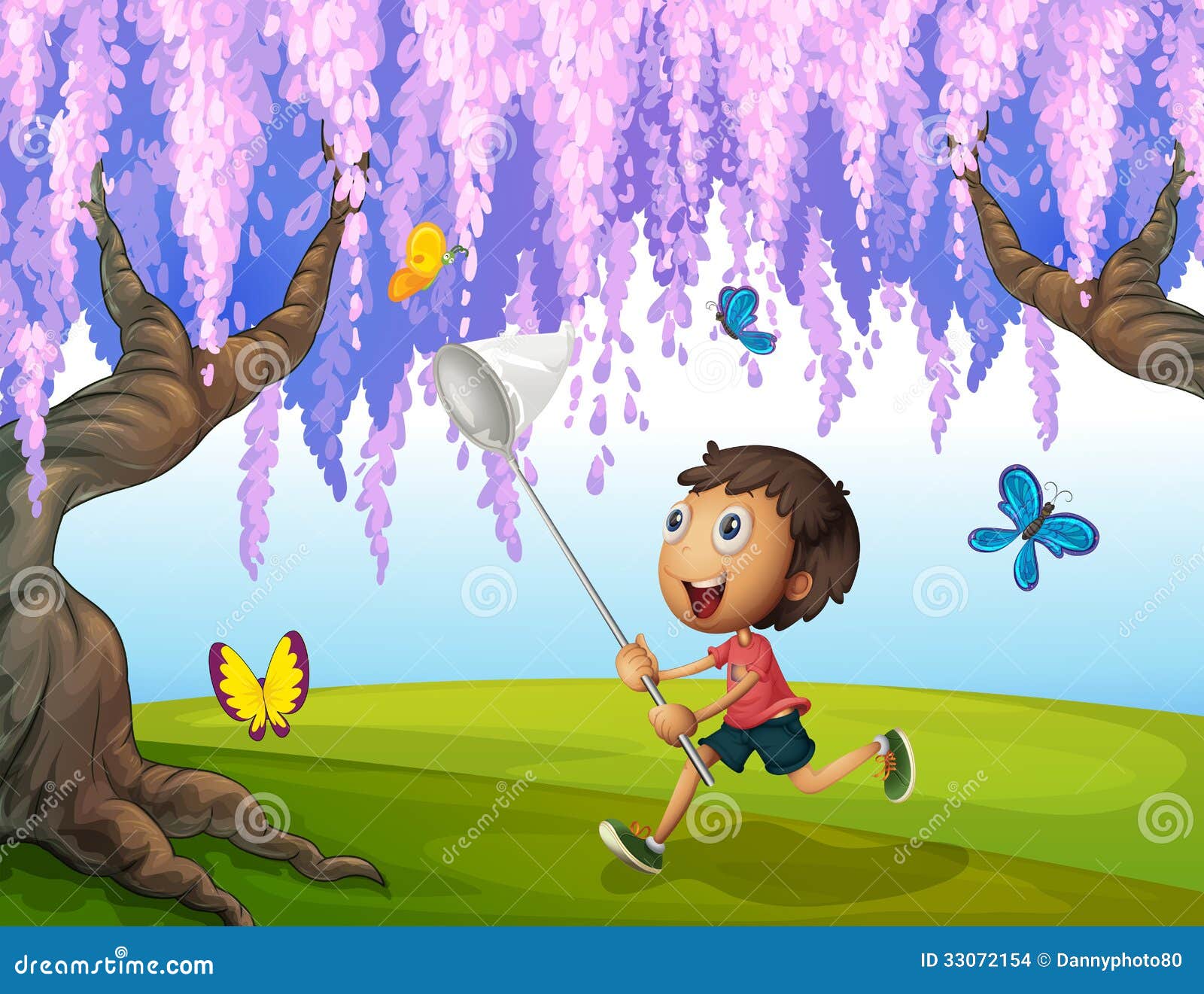 A Boy Catching Butterflies At The Park Stock Images - Image: 33072154 A Boy Catching Butterflies At The Park Stock Images - Image: 33072154