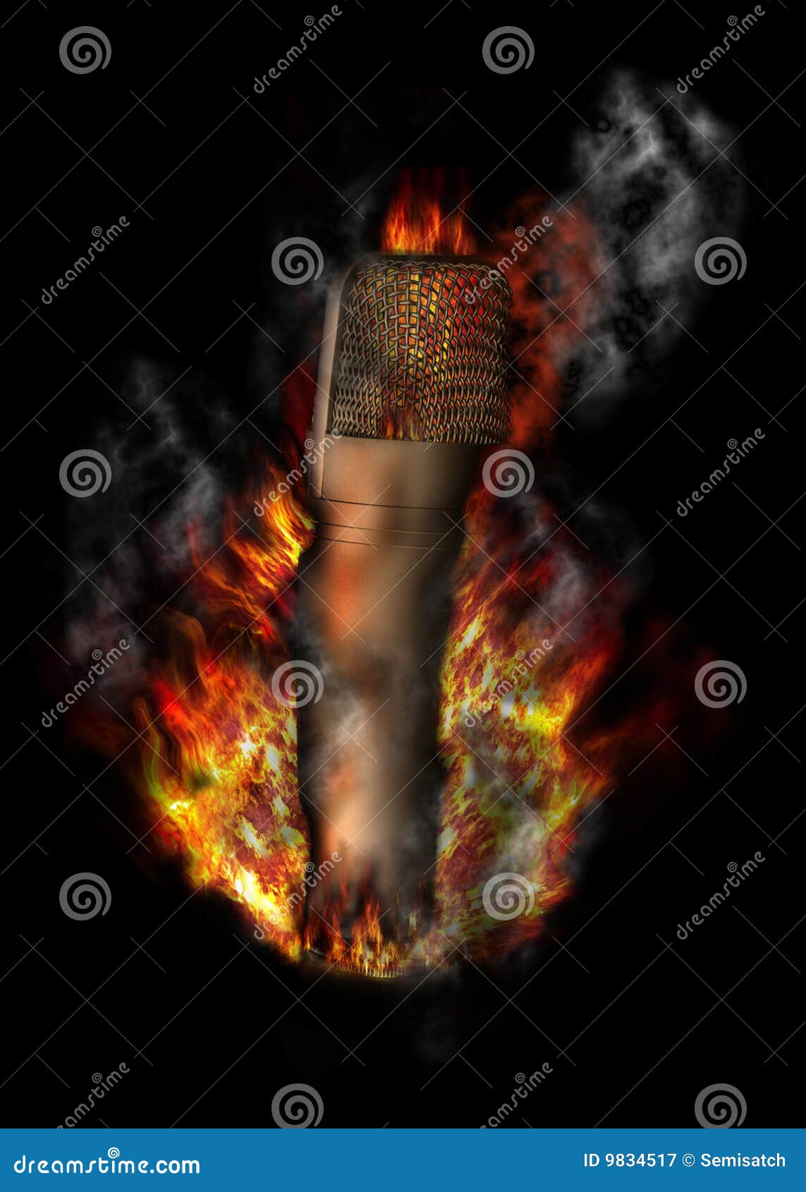 Burning Microphone Royalty Free Stock Photography - Image: 9834517 Burning Microphone Royalty Free Stock Photography - Image: 9834517