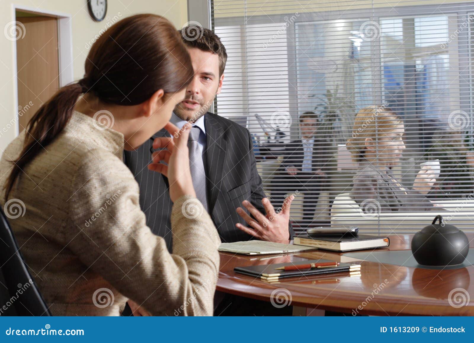 Business Man And Woman Talking In The Office Royalty Free Stock Images ... Business Man And Woman Talking In The Office Royalty Free Stock Images ...
