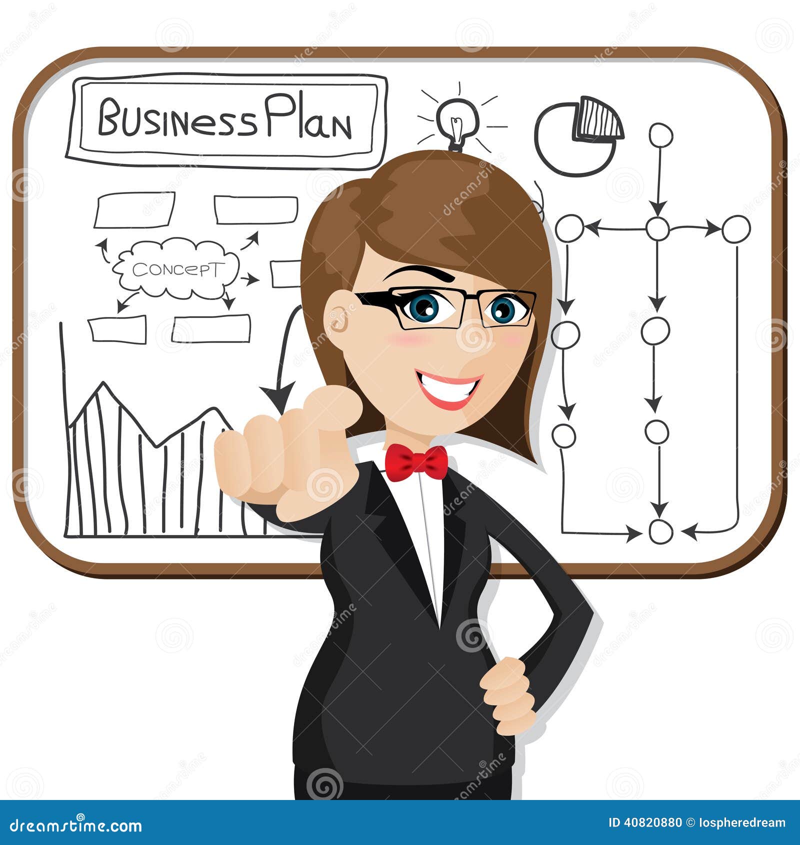 Cartoon Businesswoman With Business Plan Stock Vector - Image: 40820880 Cartoon Businesswoman With Business Plan Stock Vector - Image: 40820880