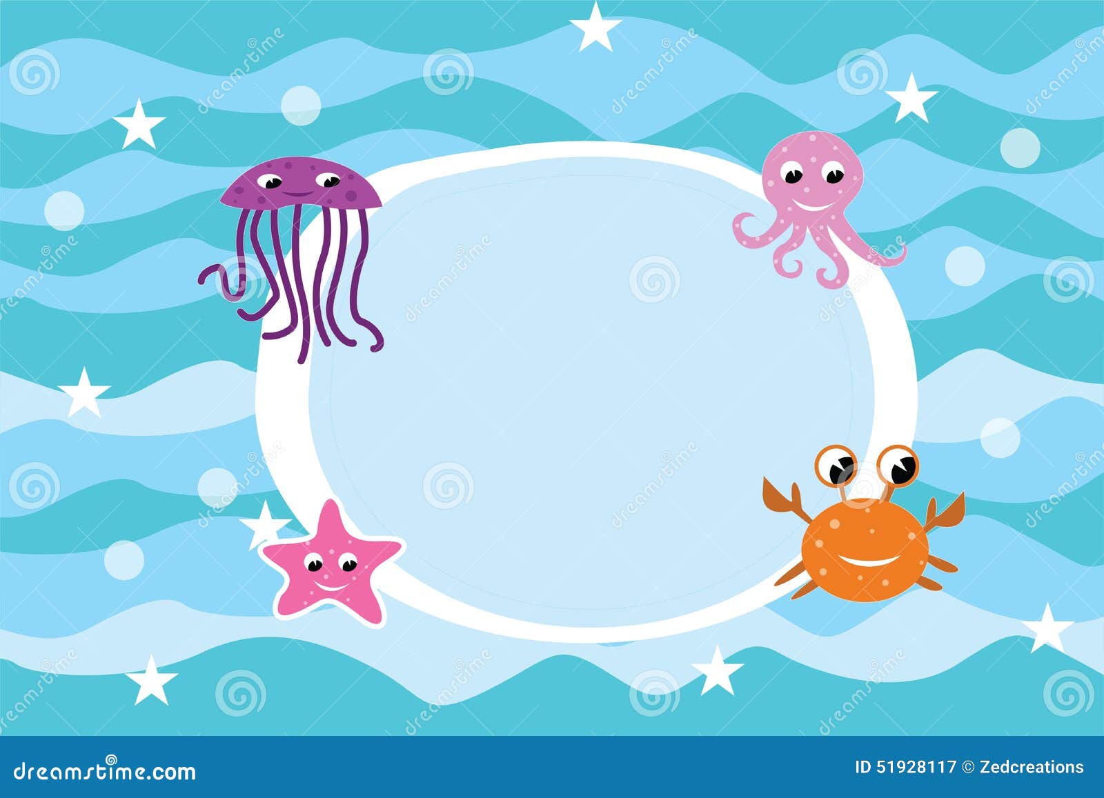 Cartoon Sea Life Frame Background Stock Illustration - Image: 51928117 Cartoon Sea Life Frame Background Stock Illustration - Image: 51928117