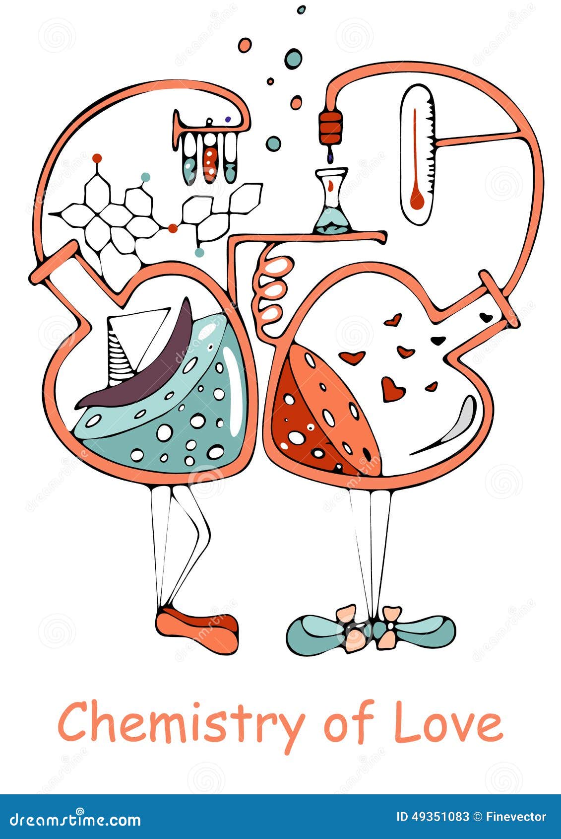 Chemistry Of Love Vector Illustration. Stock Vector - Image: 49351083 Chemistry Of Love Vector Illustration. Stock Vector - Image: 49351083