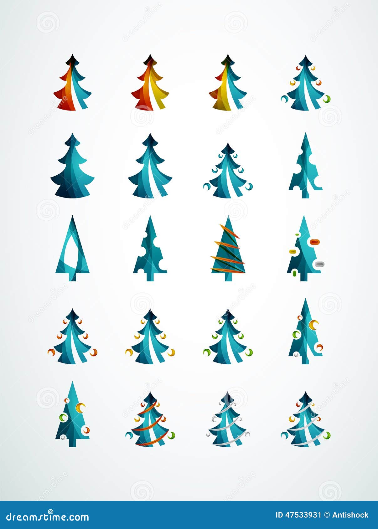 Christmas Tree Geometric Design Stock Vector Image 47533931