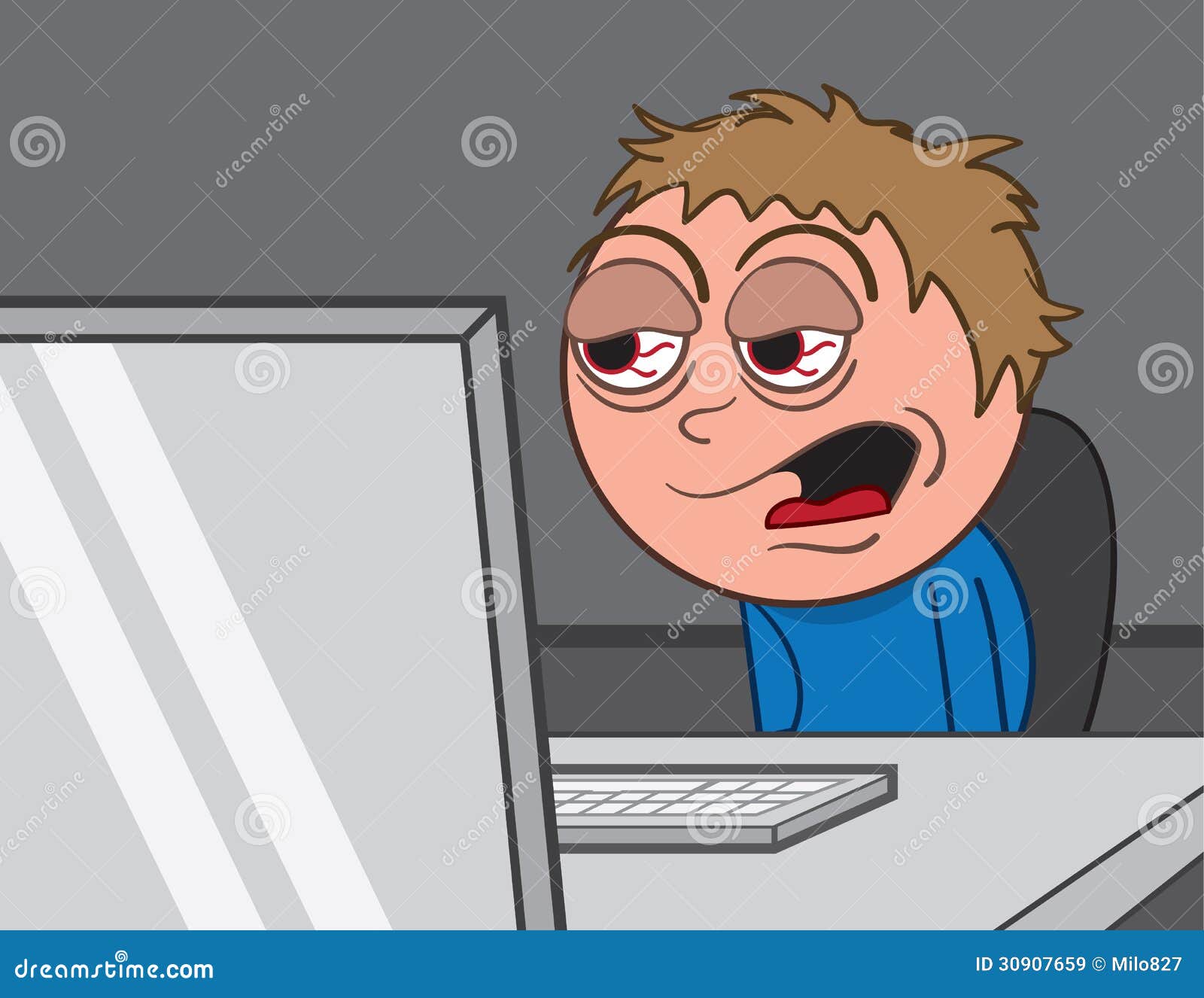 Computer Face Staring Royalty Free Stock Images - Image: 30907659 Computer Face Staring Royalty Free Stock Images - Image: 30907659