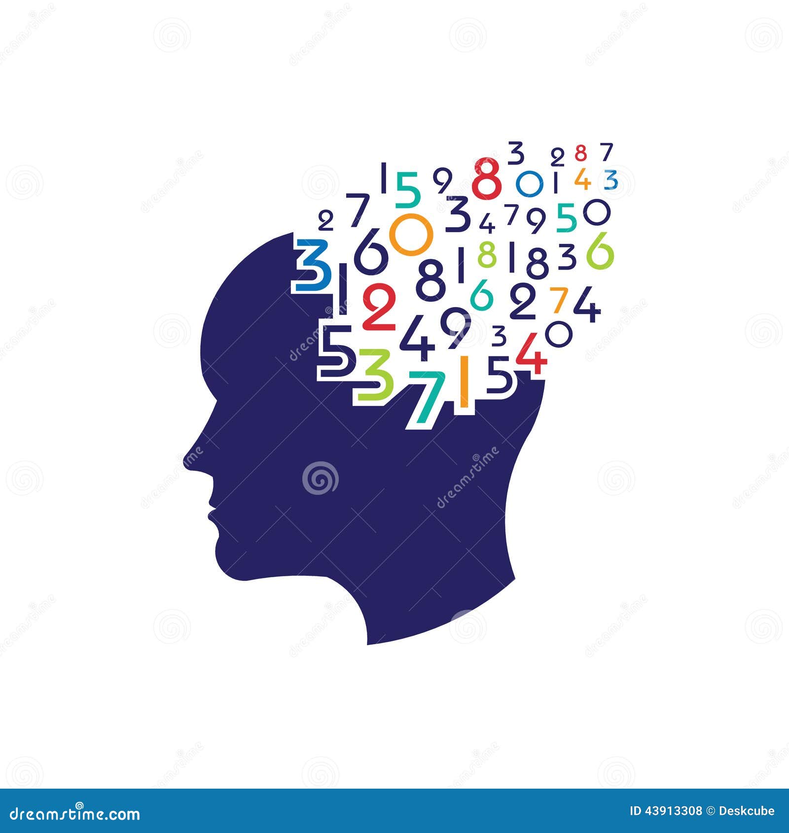 Concept Of Mathematical Brain Logo Stock Illustration - Image: 43913308 Concept Of Mathematical Brain Logo Stock Illustration - Image: 43913308