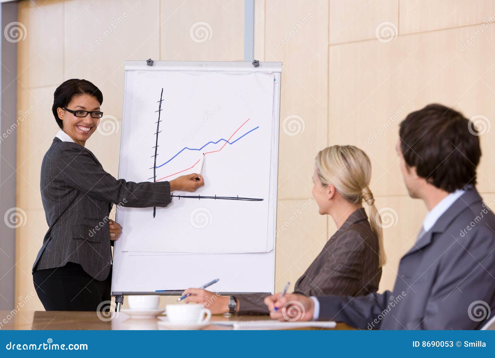 Confident Business Woman Giving Presentation Stock Photos - Image: 8690053 Confident Business Woman Giving Presentation Stock Photos - Image: 8690053