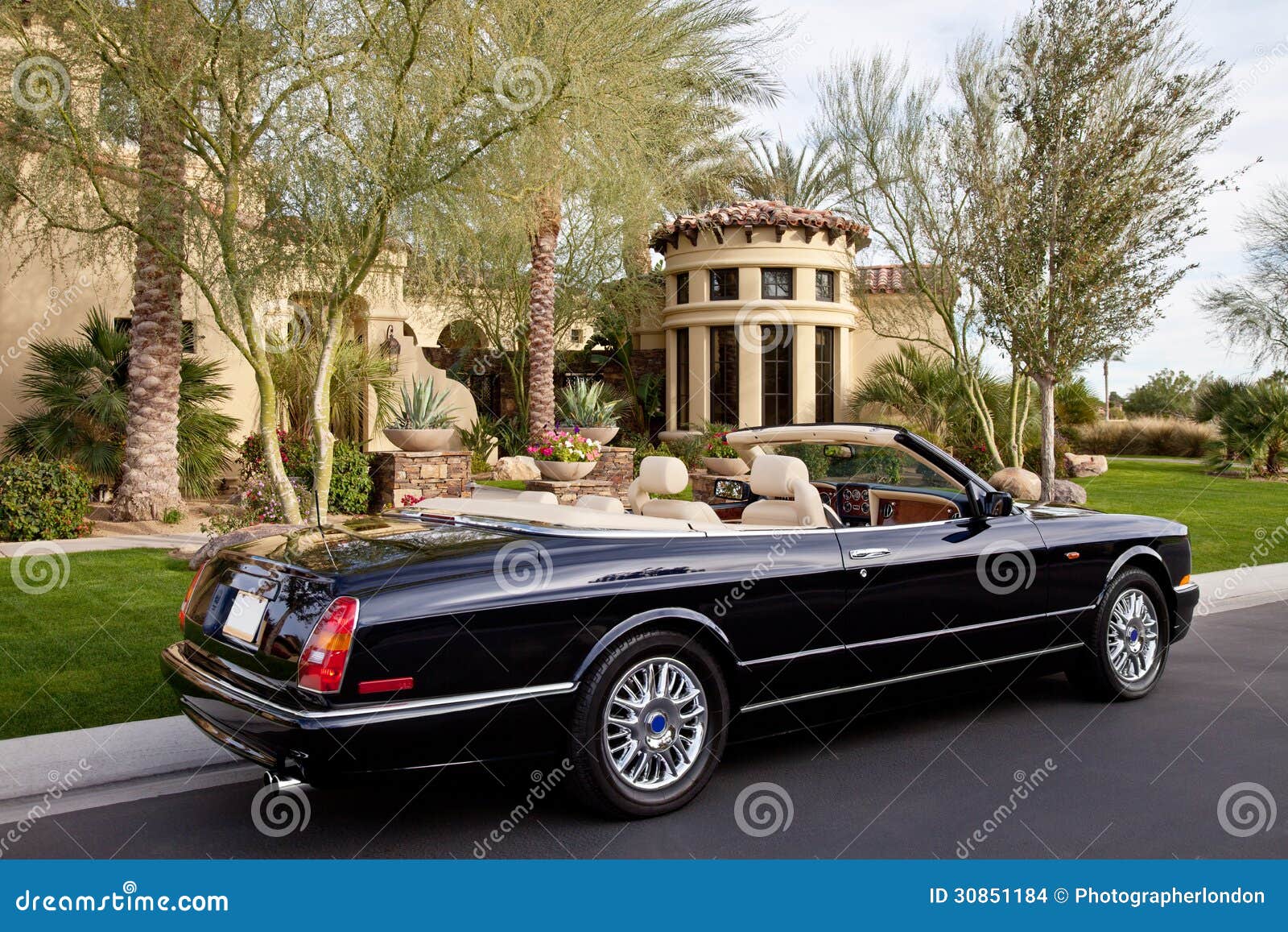 Convertible Car Parked Outside Mansion House Stock Images - Image: 30851184 Convertible Car Parked Outside Mansion House Stock Images - Image: 30851184