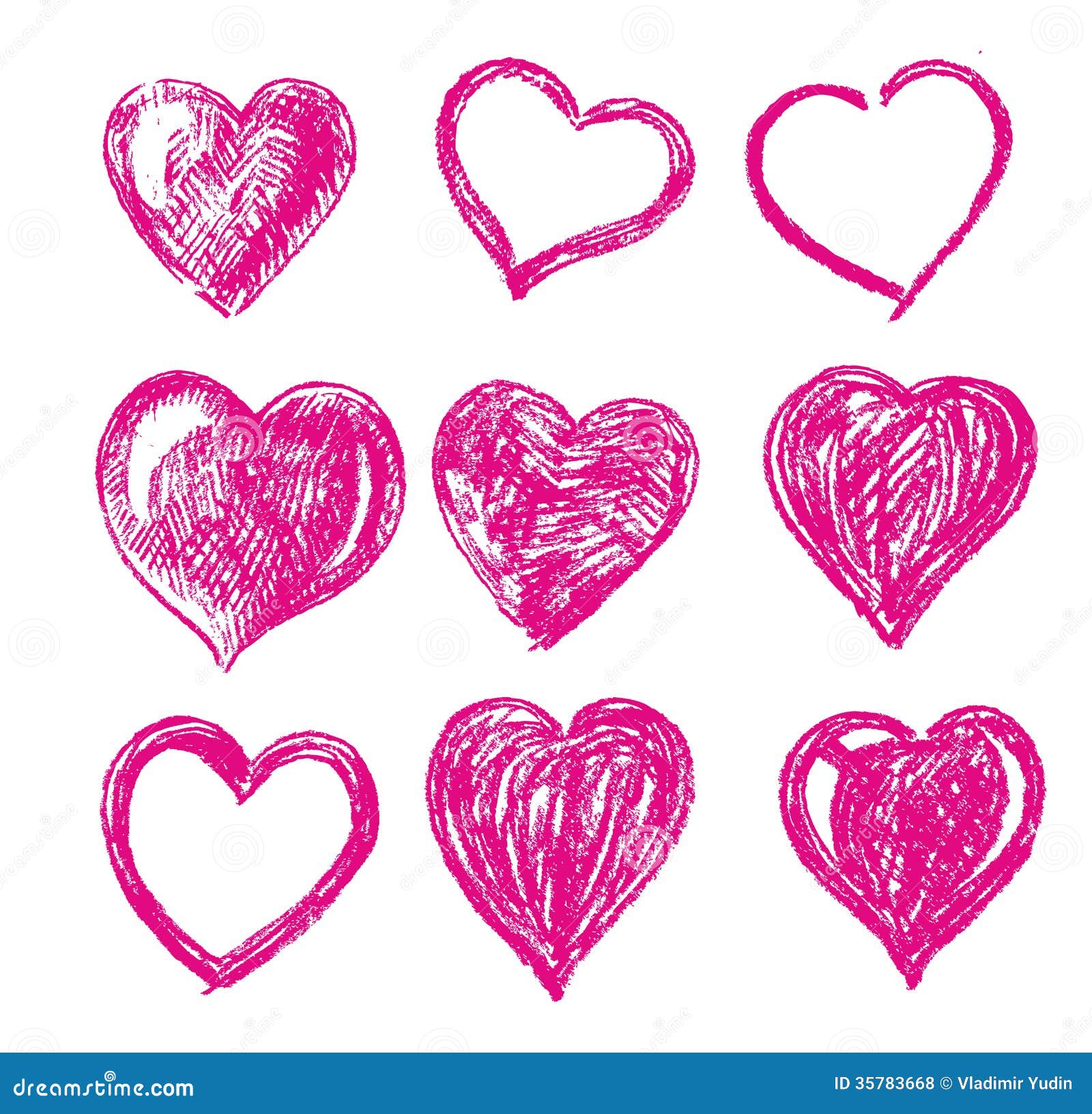 Corazones Dibujados Mano Del Vector Fotos de archivo libres de regalías ... Corazones Dibujados Mano Del Vector Fotos de archivo libres de regalías ...