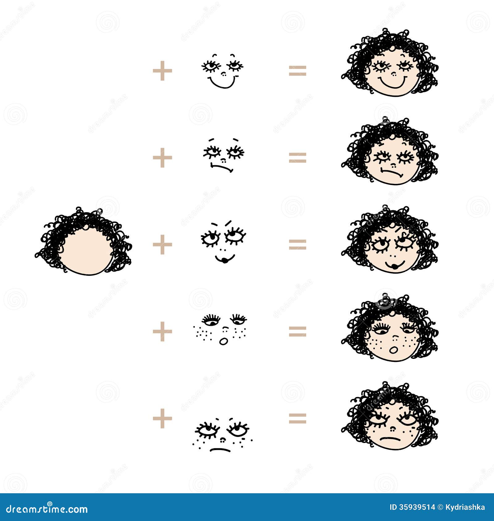 Cute Girl Face With Different Emotions Stock Images - Image: 35939514 Cute Girl Face With Different Emotions Stock Images - Image: 35939514
