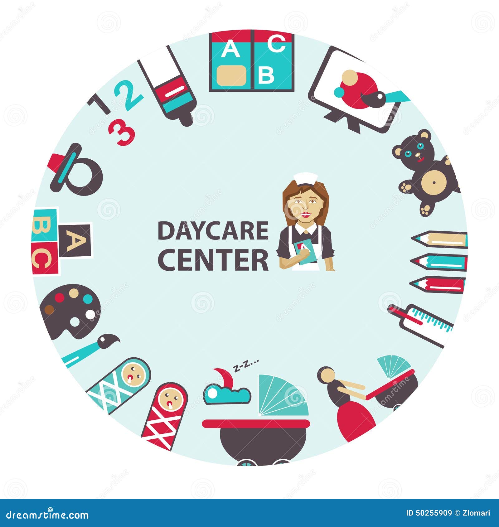 Daycare Center Emblem Stock Vector - Image: 50255909 Daycare Center Emblem Stock Vector - Image: 50255909