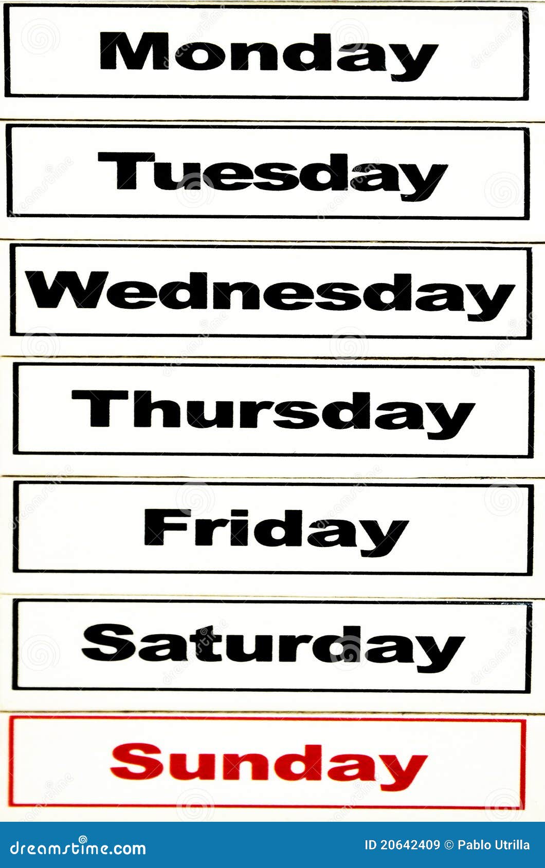 Days Of The Week Royalty Free Stock Images - Image: 20642409 Days Of The Week Royalty Free Stock Images - Image: 20642409