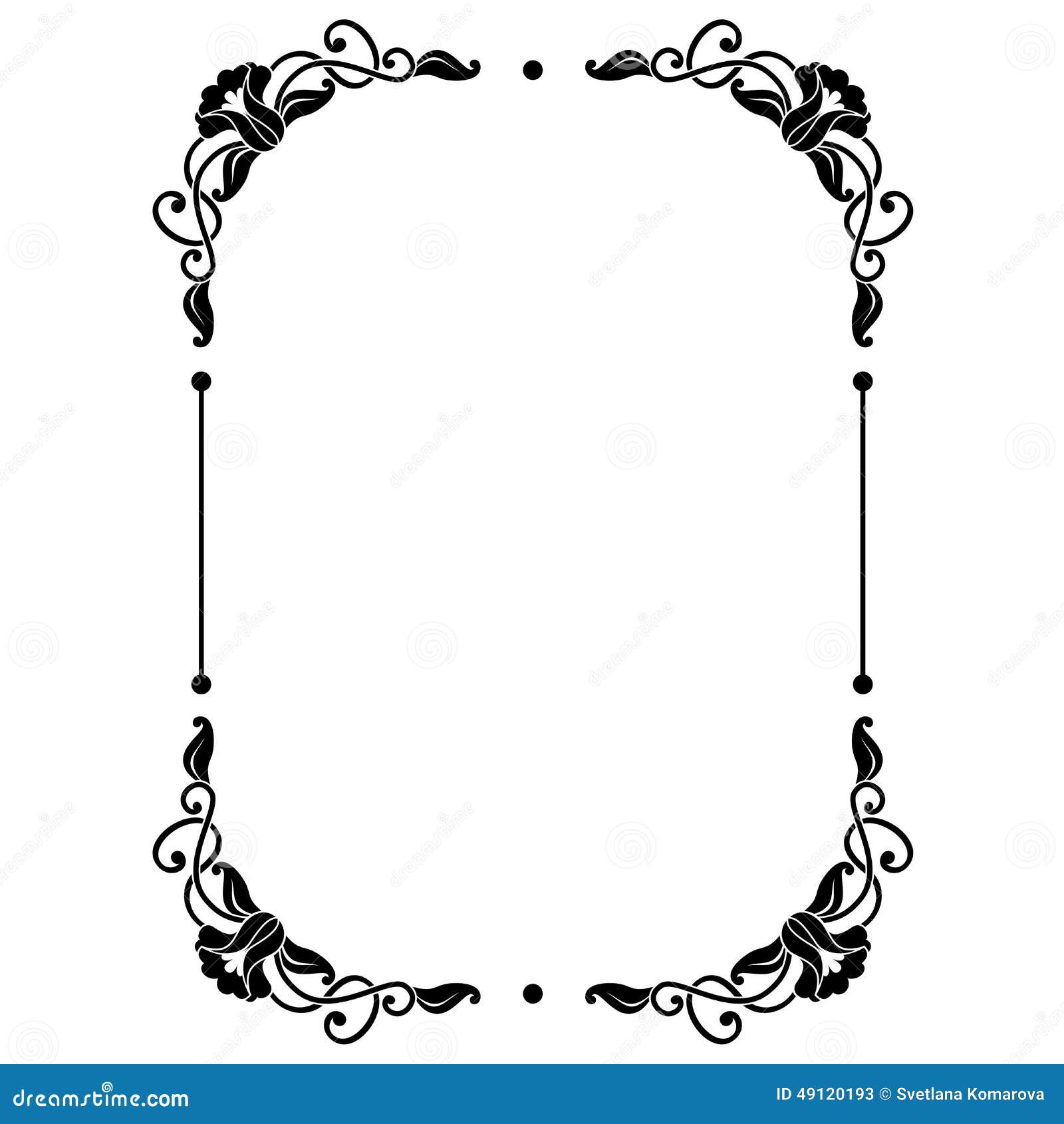 Decorative Rectangular Frame With Floral Ornament Stock Vector - Image ... Decorative Rectangular Frame With Floral Ornament Stock Vector - Image ...