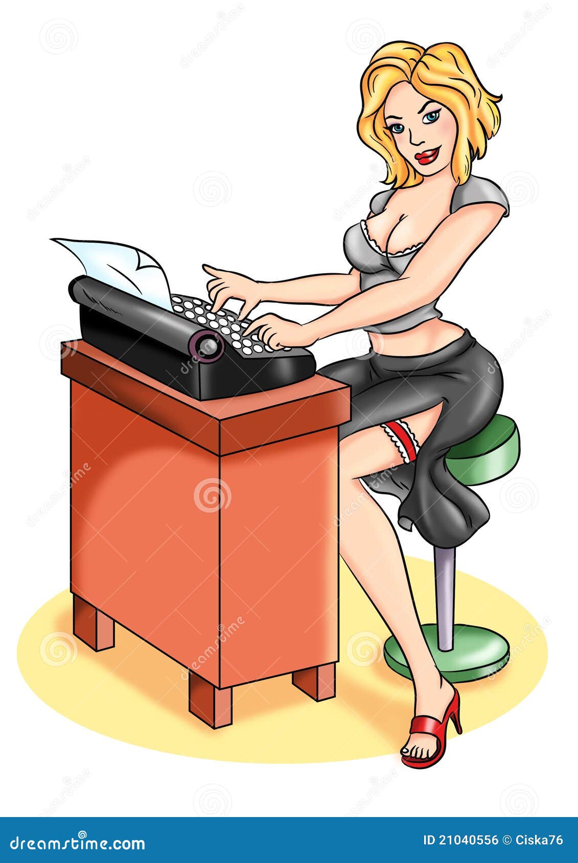 Een Sexy Secretaresse Royalty Vrije Stock Afbeelding Afbeelding 21040556