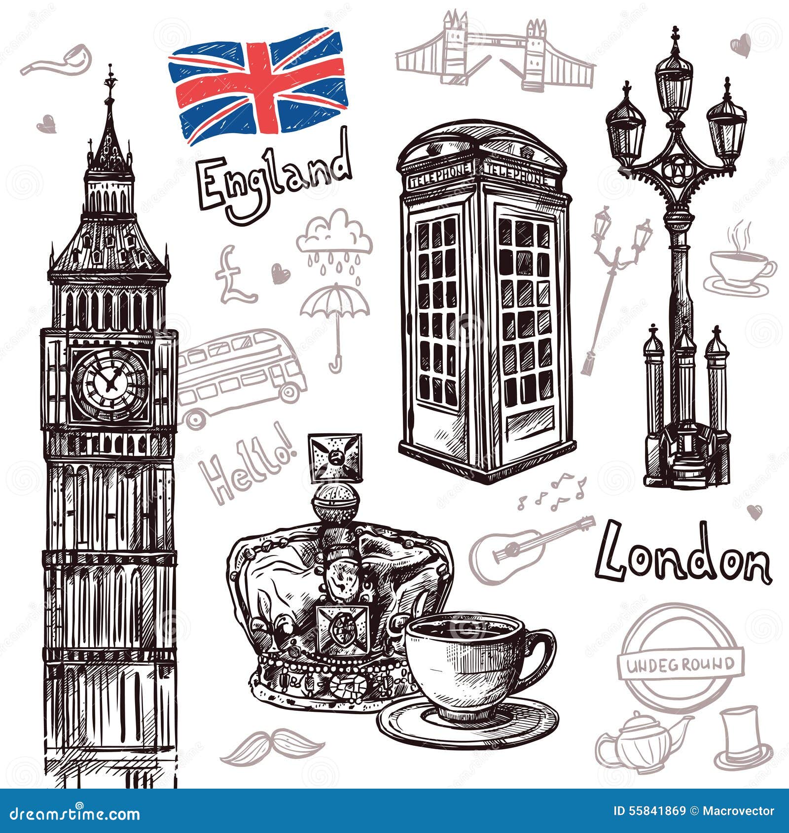 Ensemble De Croquis De Londres Illustration de Vecteur - Image: 55841869 Ensemble De Croquis De Londres Illustration de Vecteur - Image: 55841869