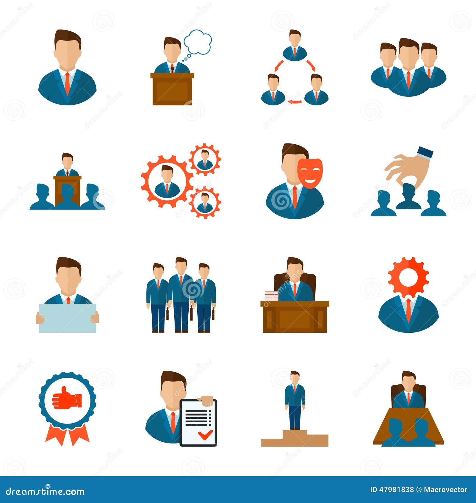 Executive Icons Flat Stock Vector - Image: 47981838 Executive Icons Flat Stock Vector - Image: 47981838