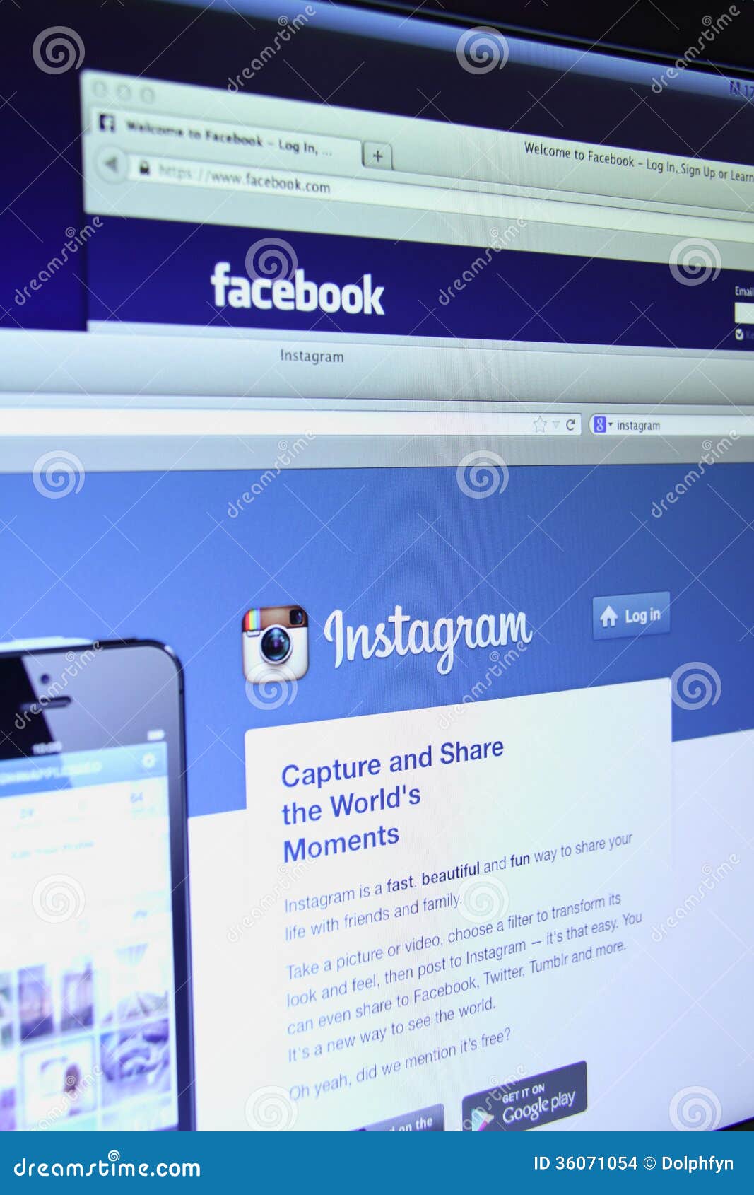 Facebook And Instagram Main Webpage Editorial Stock Image - Image: 36071054 Facebook And Instagram Main Webpage Editorial Stock Image - Image: 36071054