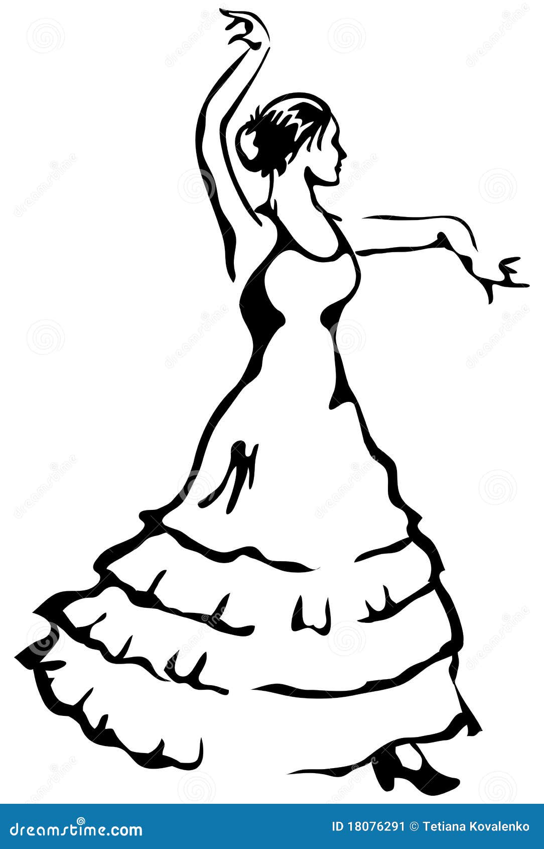Flamenco Dancer Vector Illustration Stock Image Image 18076291
