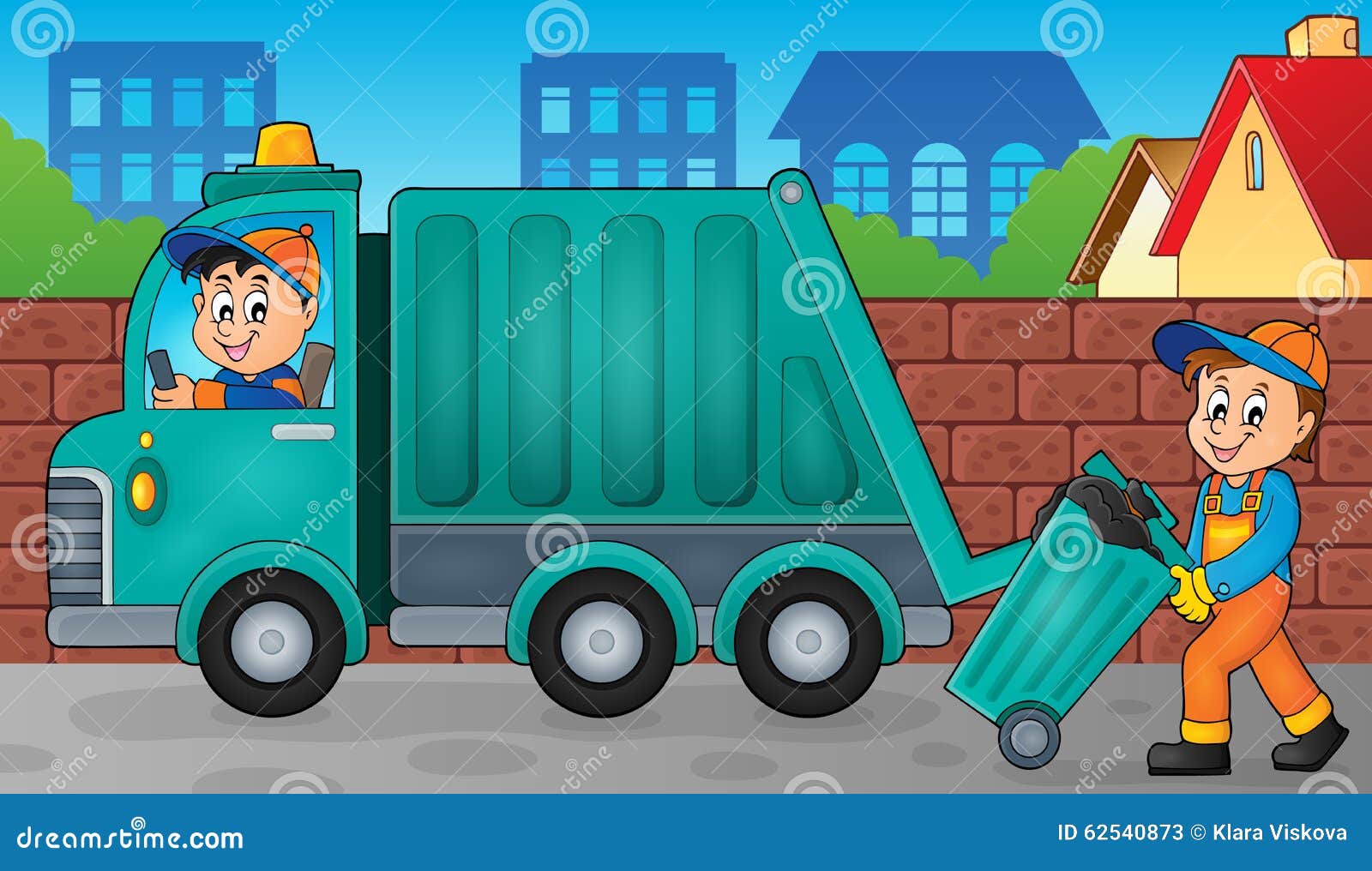 Garbage Collector Theme Image 3 Stock Vector Image 62540873