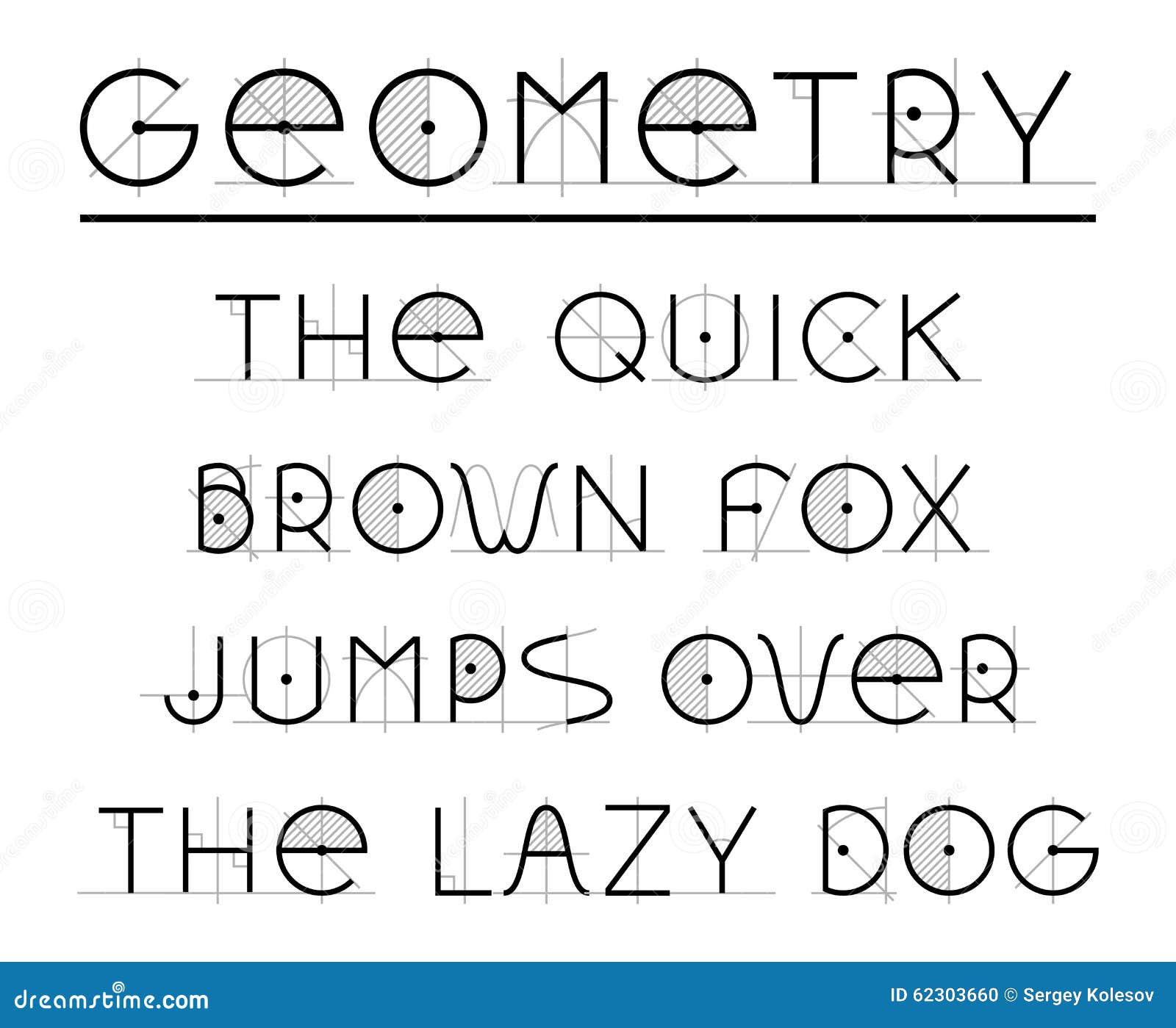 Geometric Retro Font Stock Vector - Image: 62303660 Geometric Retro Font Stock Vector - Image: 62303660