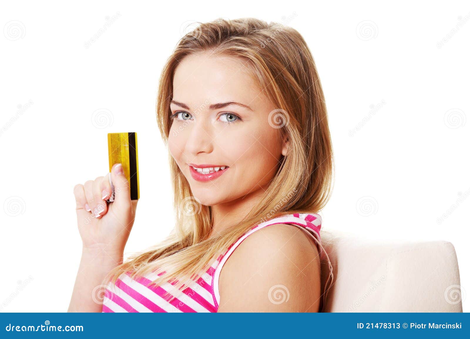 Girl Holding Credit Card Stock Photos - Image: 21478313 Girl Holding Credit Card Stock Photos - Image: 21478313