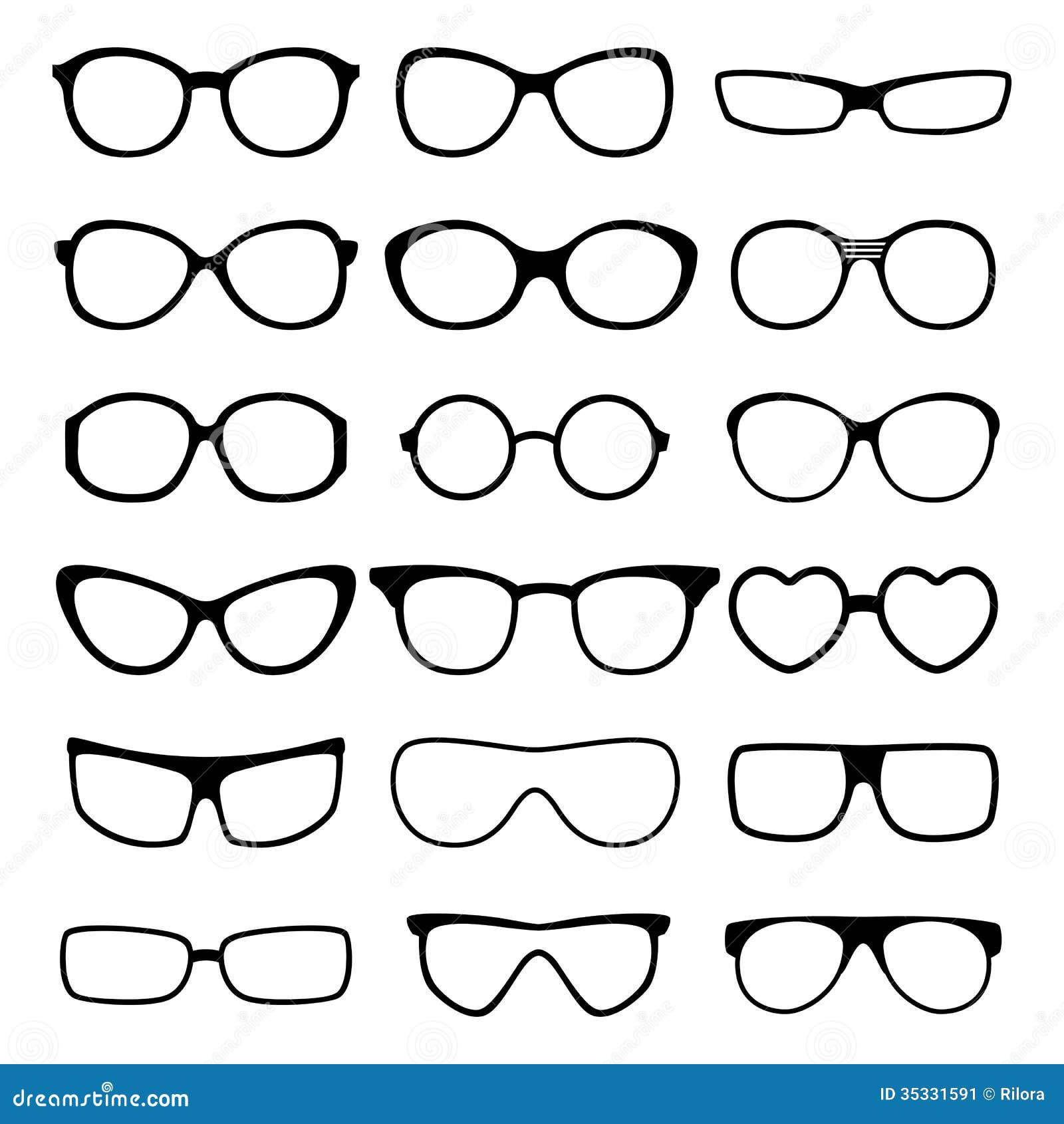 Glasses Vector Set Stock Image Image 35331591