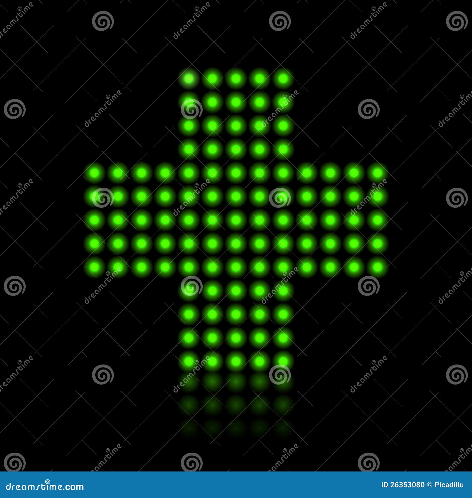 Green Light Dots Cross Stock Photo - Image: 26353080 Green Light Dots Cross Stock Photo - Image: 26353080