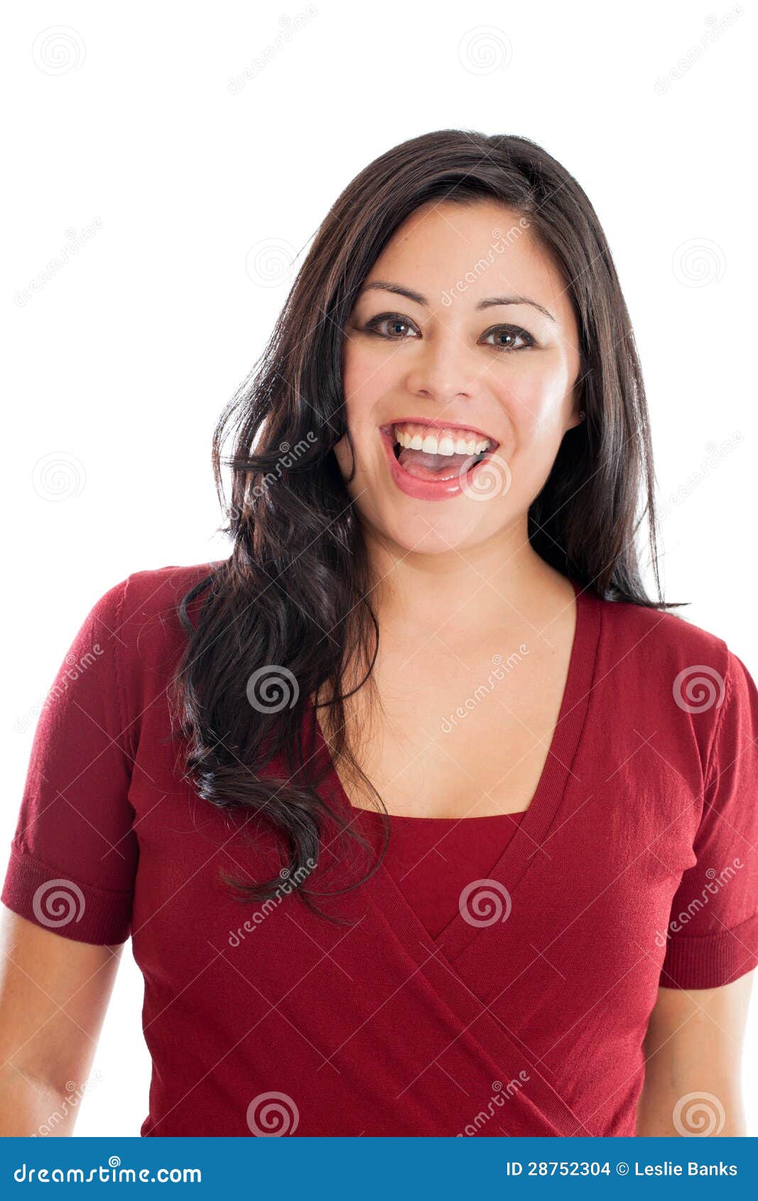Happy Hispanic Woman Portrait Isolated On A White Background Stock ... Happy Hispanic Woman Portrait Isolated On A White Background Stock ...