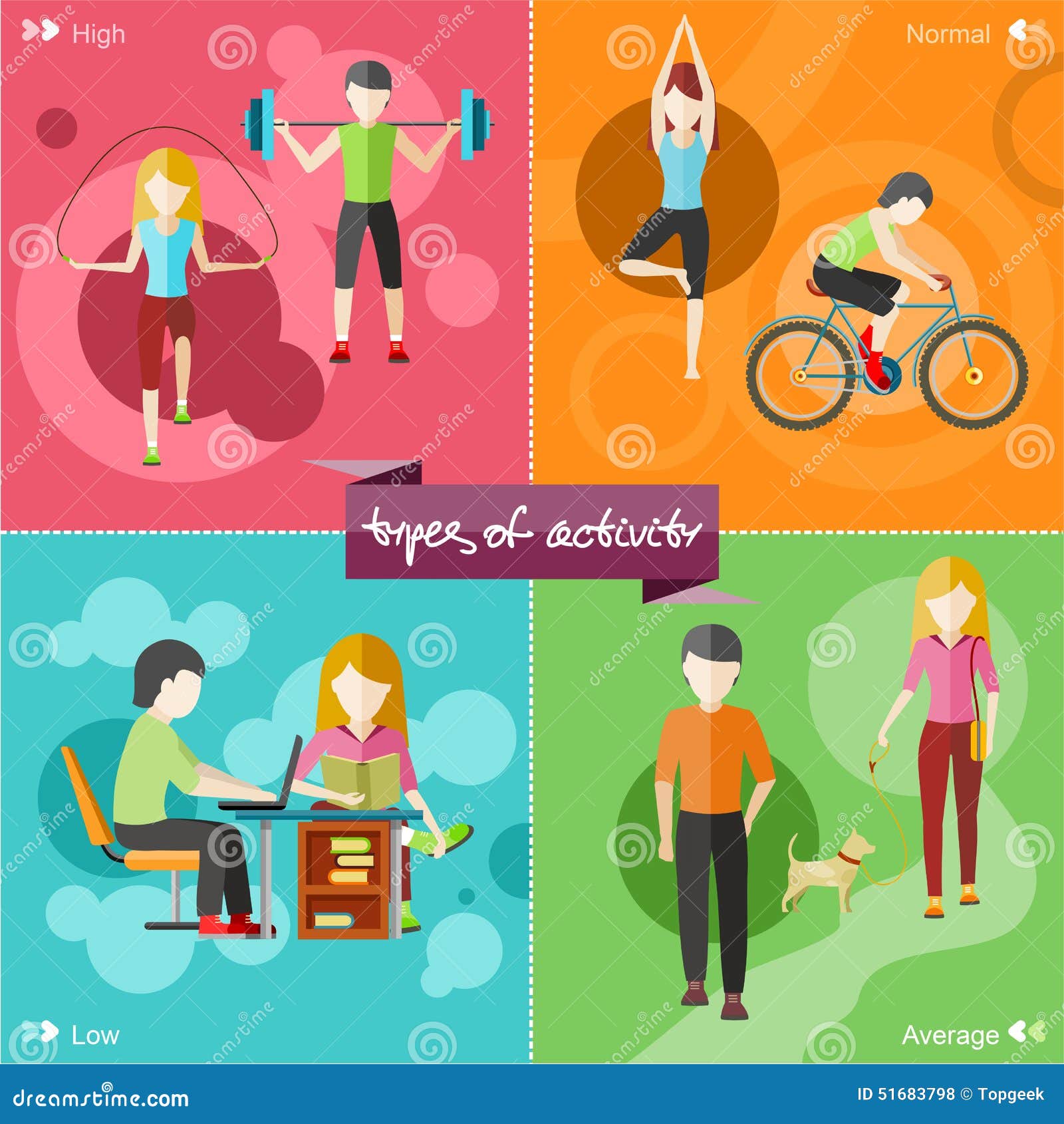 Healthy Lifestyles Daily Routine Stock Vector - Image: 51683798 Healthy Lifestyles Daily Routine Stock Vector - Image: 51683798