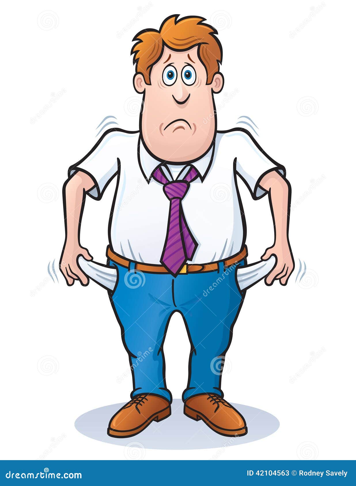 Hombre Que Saca Los Bolsillos Vacíos Stock De Ilustración Imagen 42104563