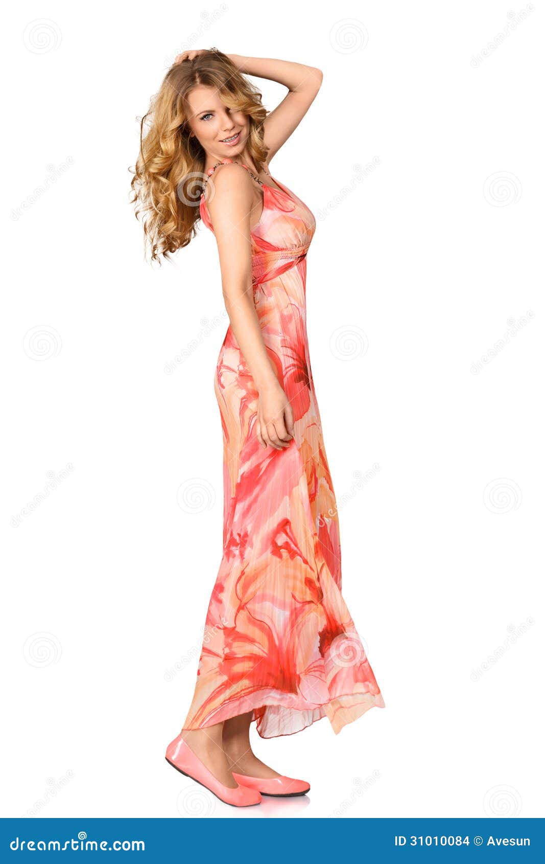 Junge Frau Im Langen Kleid Stockbilder - Bild: 31010084 Junge Frau Im Langen Kleid Stockbilder - Bild: 31010084