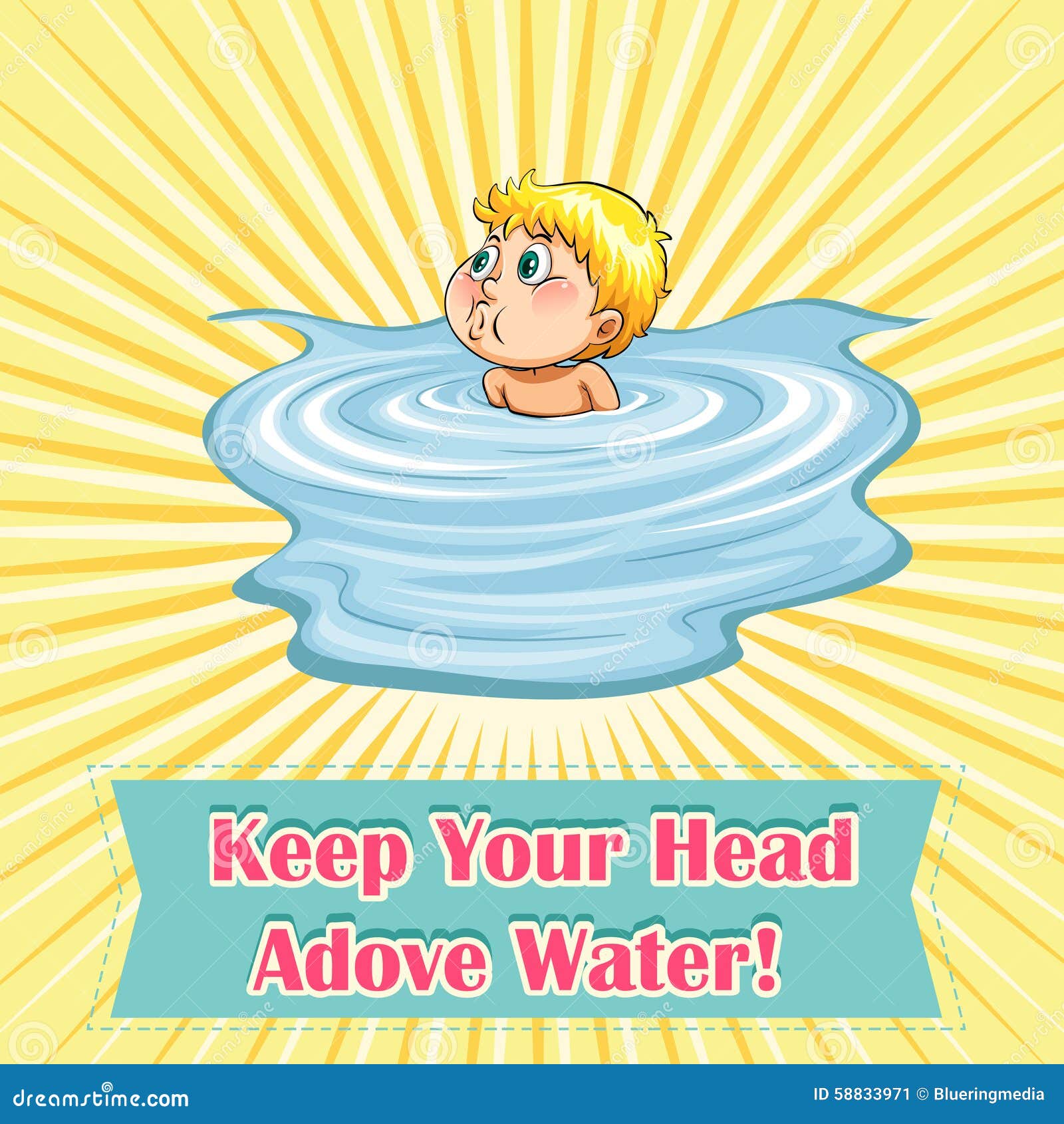 Keep Your Head Above Water Stock Vector Image 58833971