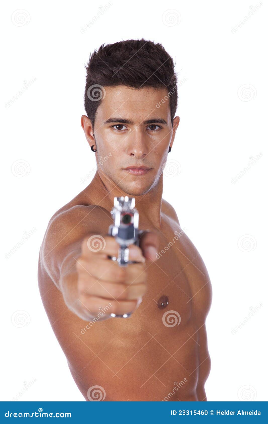 Man Aiming A Handgun Stock Photo - Image: 23315460 Man Aiming A Handgun Stock Photo - Image: 23315460