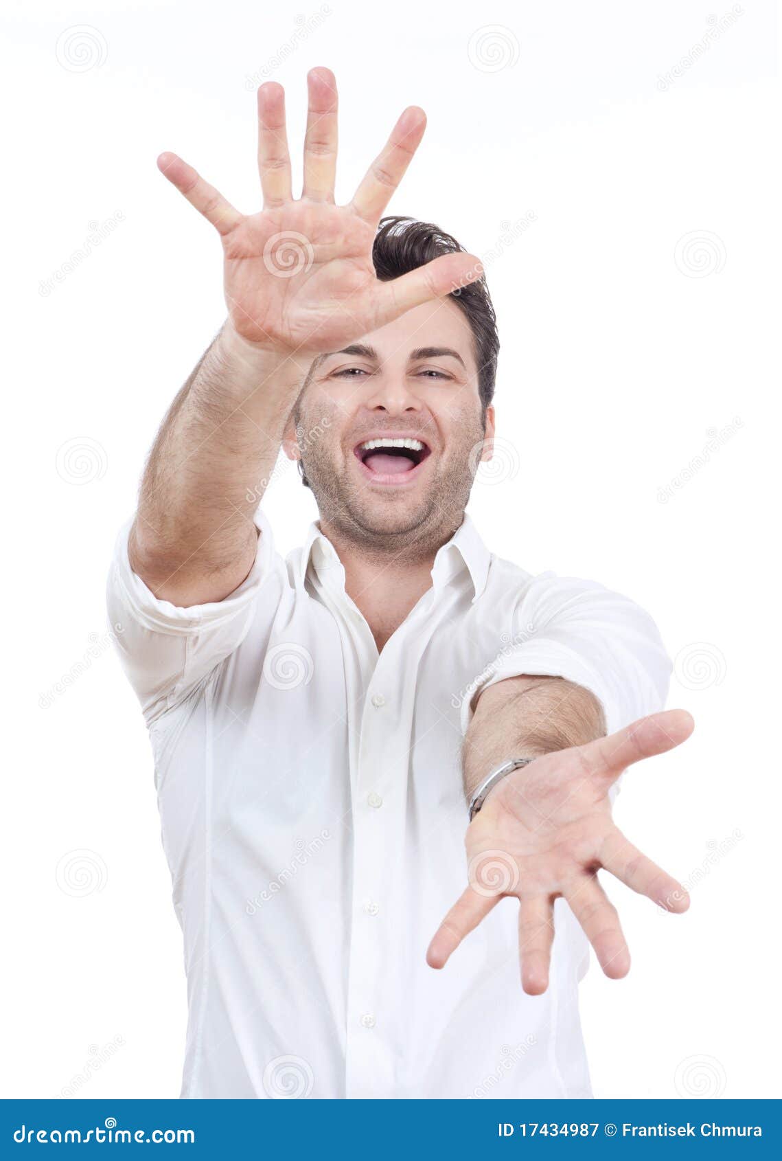 Man Smiling, Arms Outstretched Royalty Free Stock Photography - Image ... Man Smiling, Arms Outstretched Royalty Free Stock Photography - Image ...