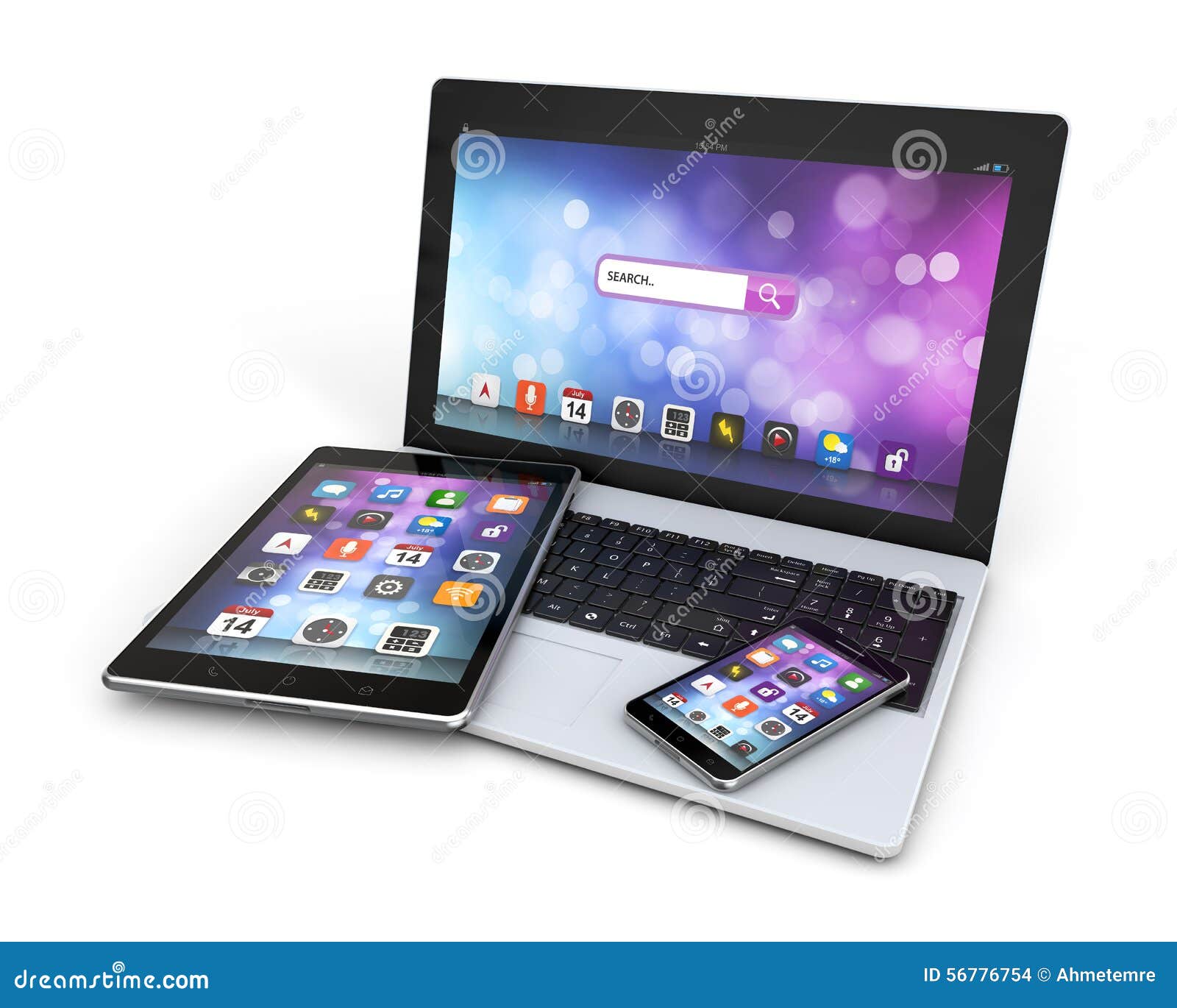 Modern Devices Laptop, Smartphone, Tablet Stock Illustration - Image ... Modern Devices Laptop, Smartphone, Tablet Stock Illustration - Image ...