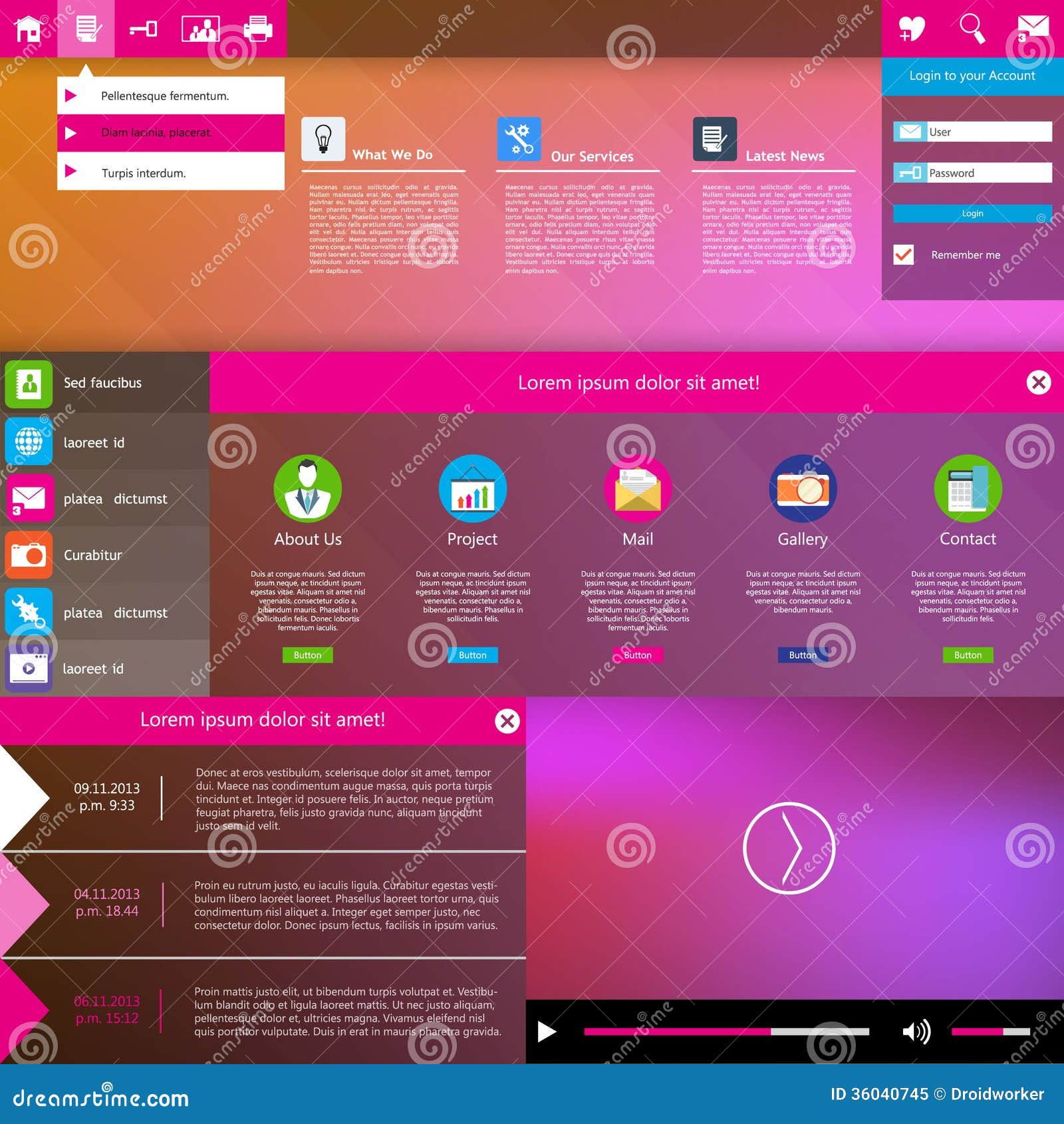 Modern Website Design Template. Metro Style Royalty Free Stock Photo ... Modern Website Design Template. Metro Style Royalty Free Stock Photo ...