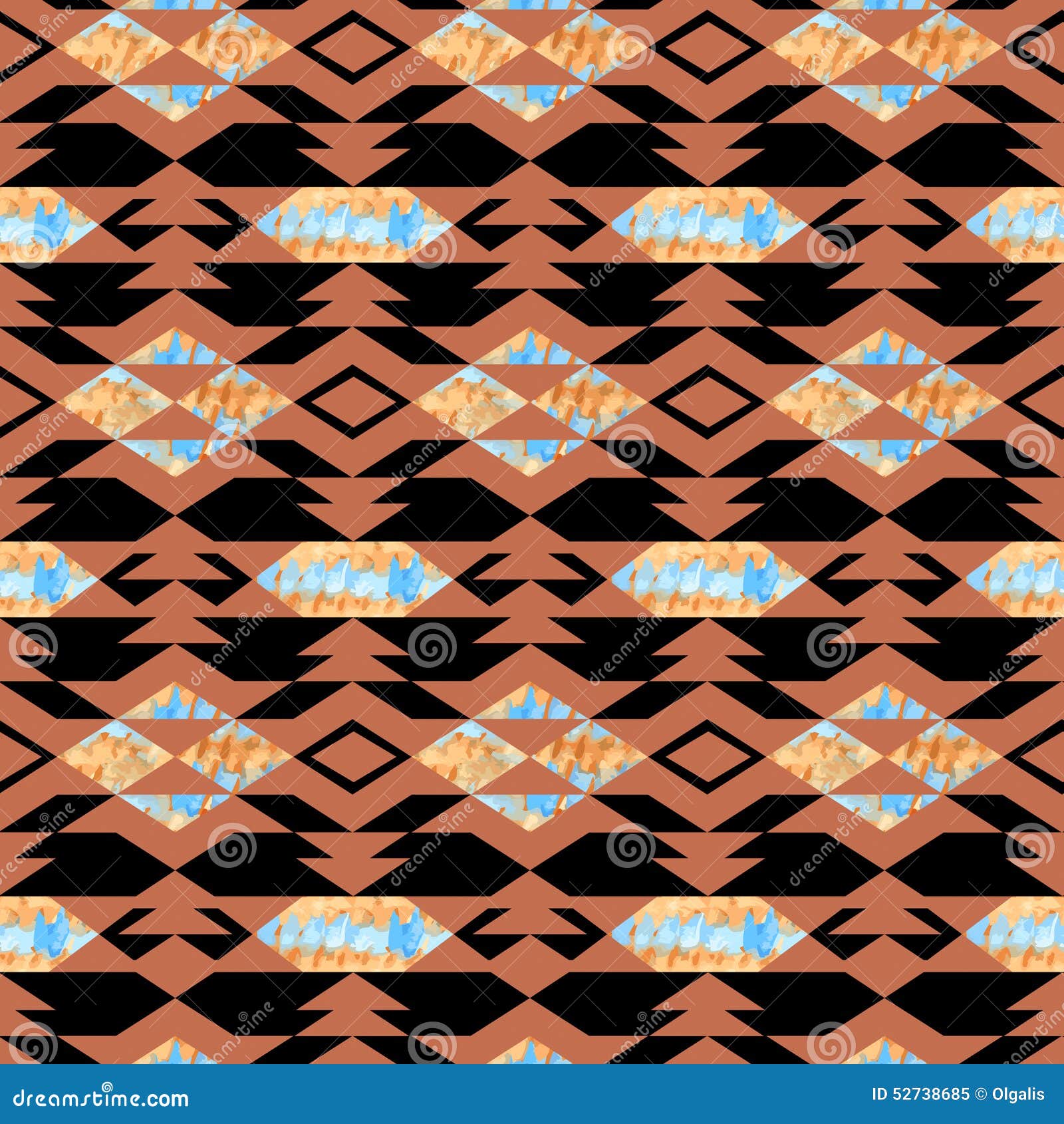 Navajo Aztec Textile Inspiration Pattern Native American Indian Stock