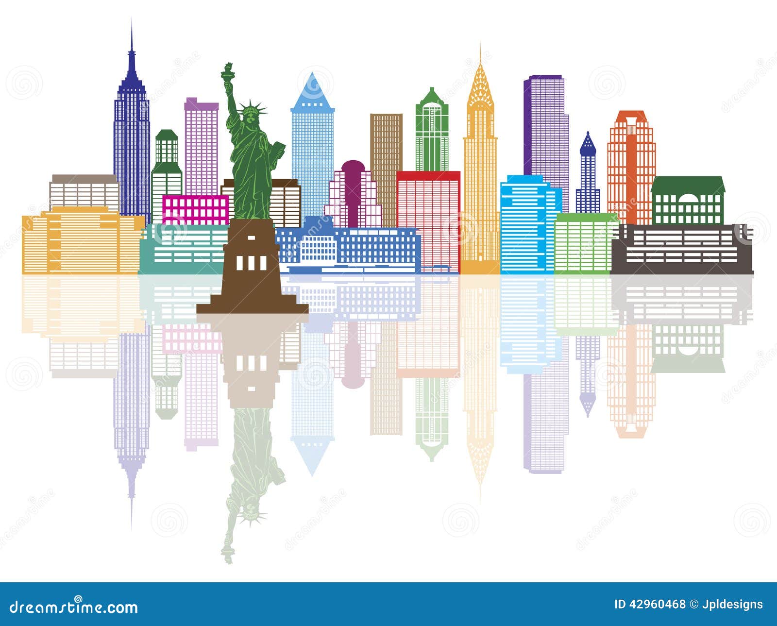 New York City Skyline Color Vector Illustration Stock Vector - Image ... New York City Skyline Color Vector Illustration Stock Vector - Image ...