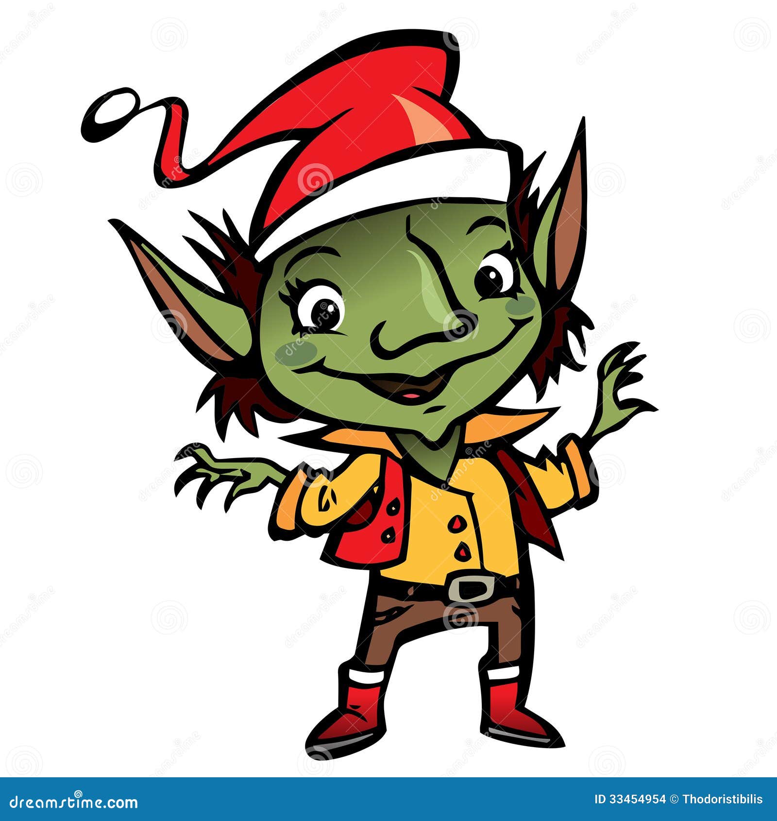 Personaje De Dibujos Animados Sonriente Feliz De Santa Claus Del Duende ... Personaje De Dibujos Animados Sonriente Feliz De Santa Claus Del Duende ...