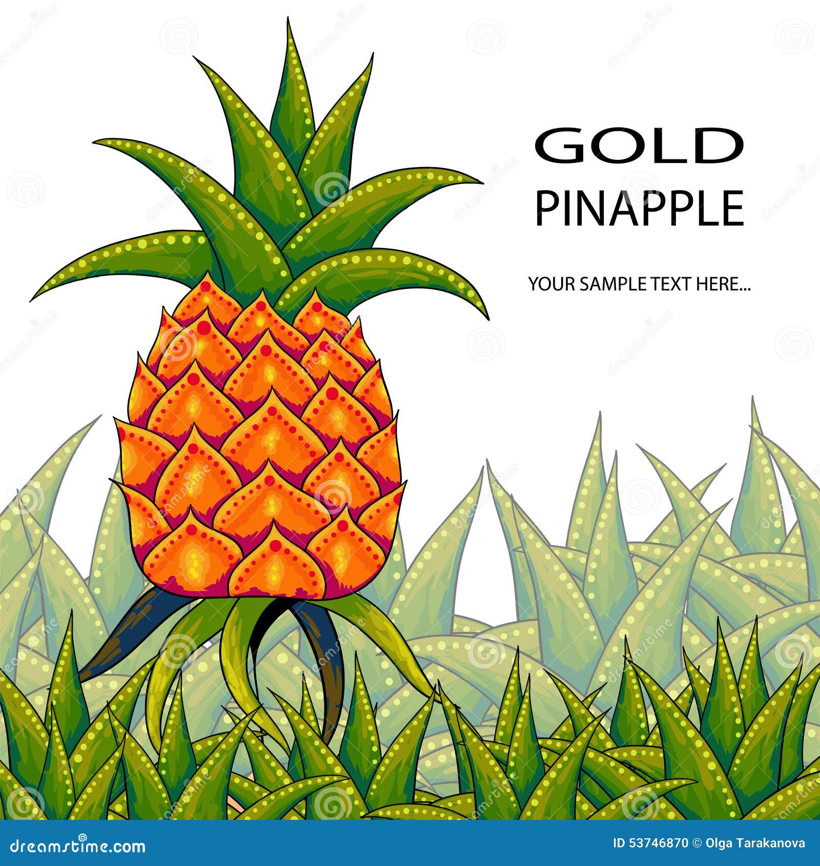 Pineapple Stock Vector Image 53746870