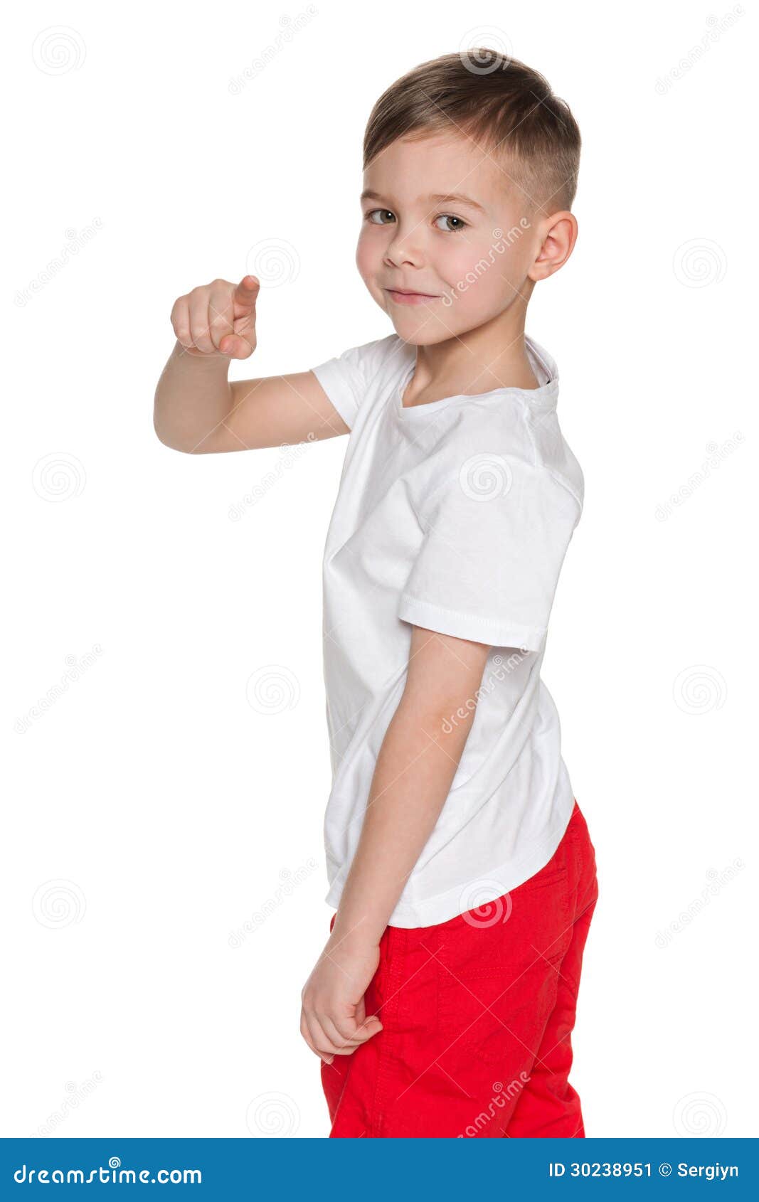 Cheerful Boy Pointing Back Stock Image - Image: 30238951 Cheerful Boy Pointing Back Stock Image - Image: 30238951