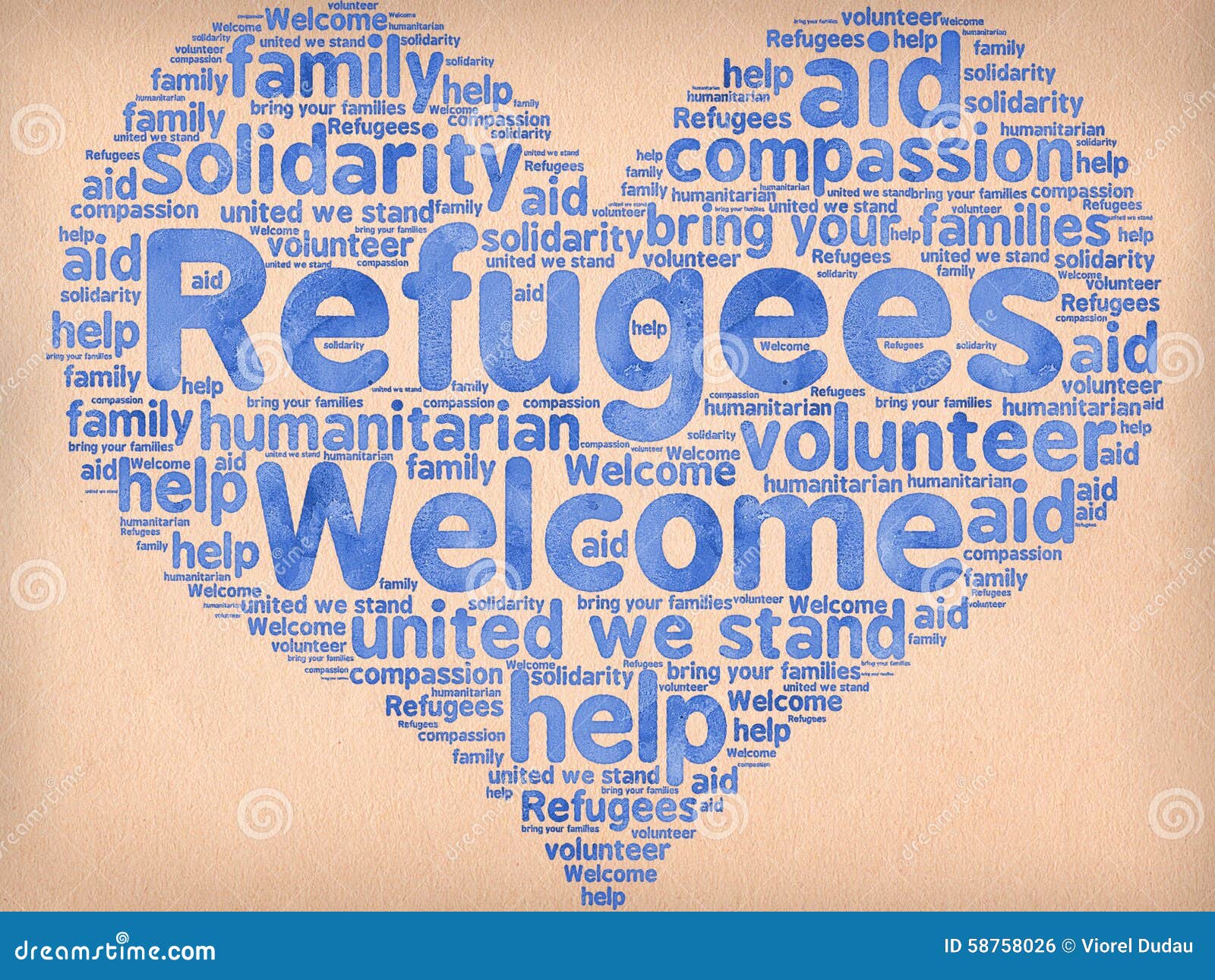 Refugees Welcome Stock Illustration Image 58758026