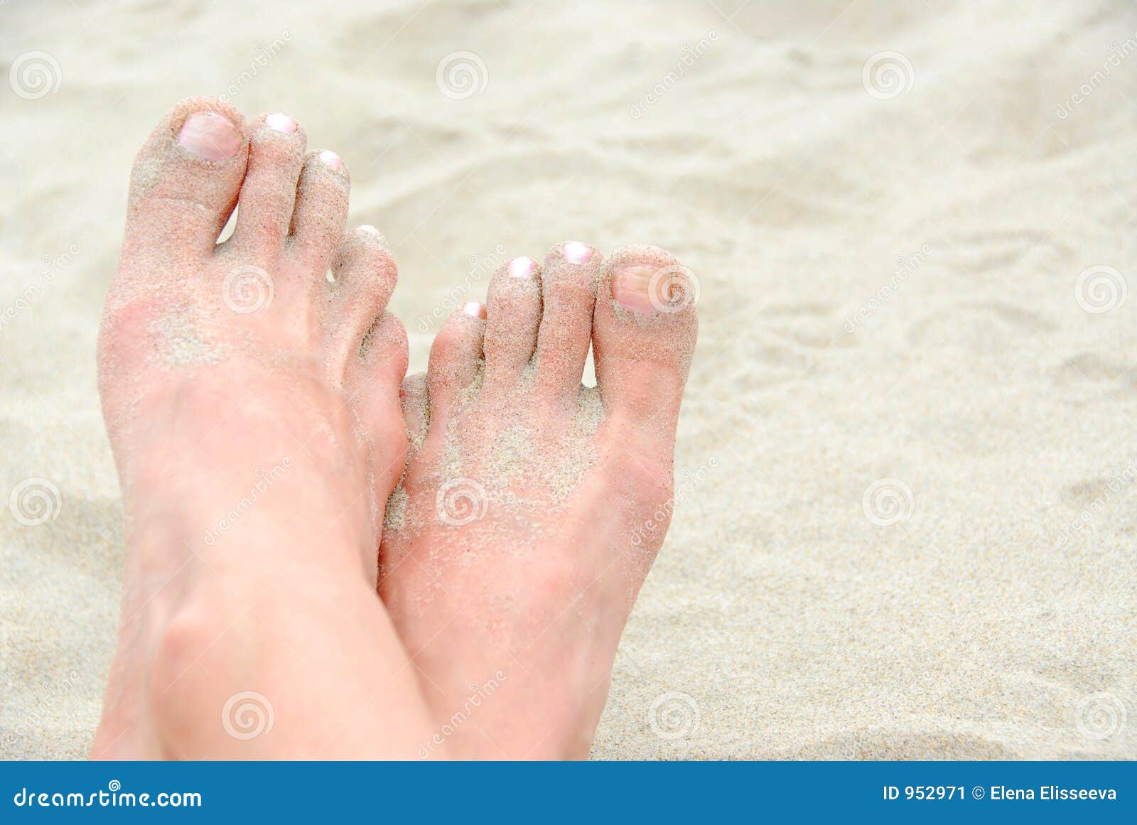 Sandy Feet Stock Image Image 952971