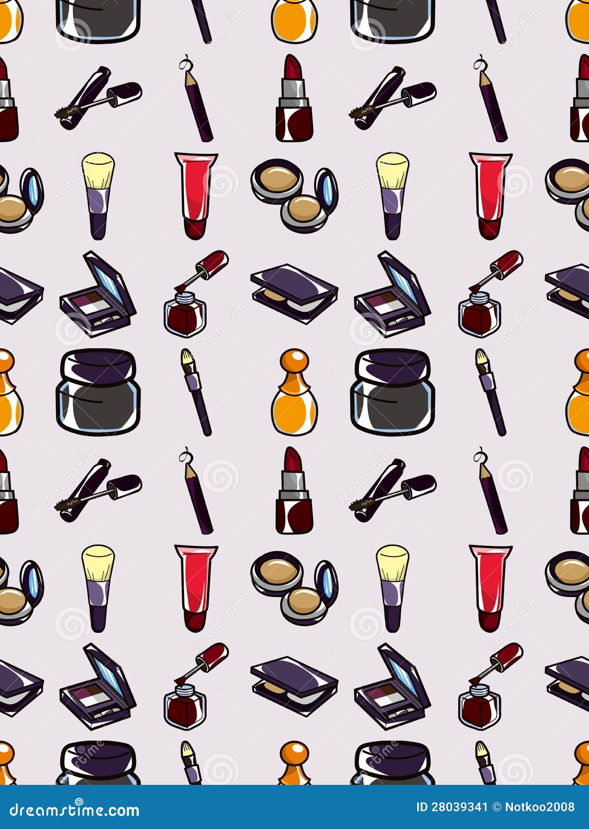 Seamless Makeup Pattern Stock Image Image 28039341
