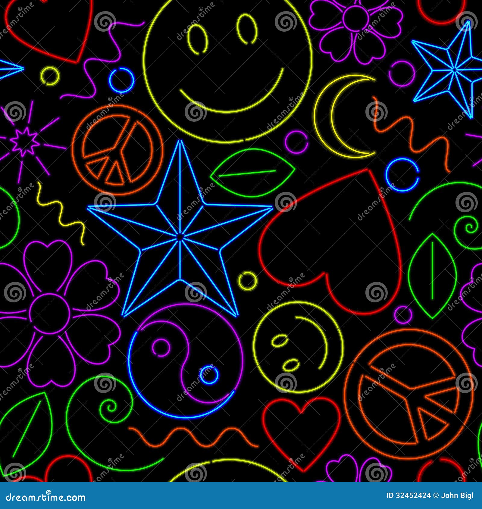 Seamless Neon Pattern Stock Images - Image: 32452424 Seamless Neon Pattern Stock Images - Image: 32452424